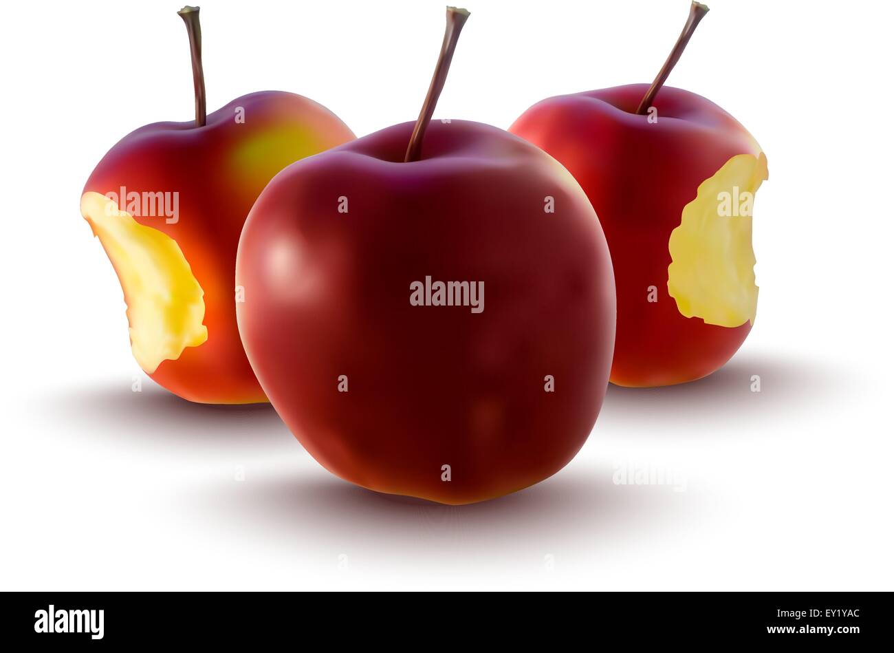Red green yellow apples Stock Vector Images - Alamy
