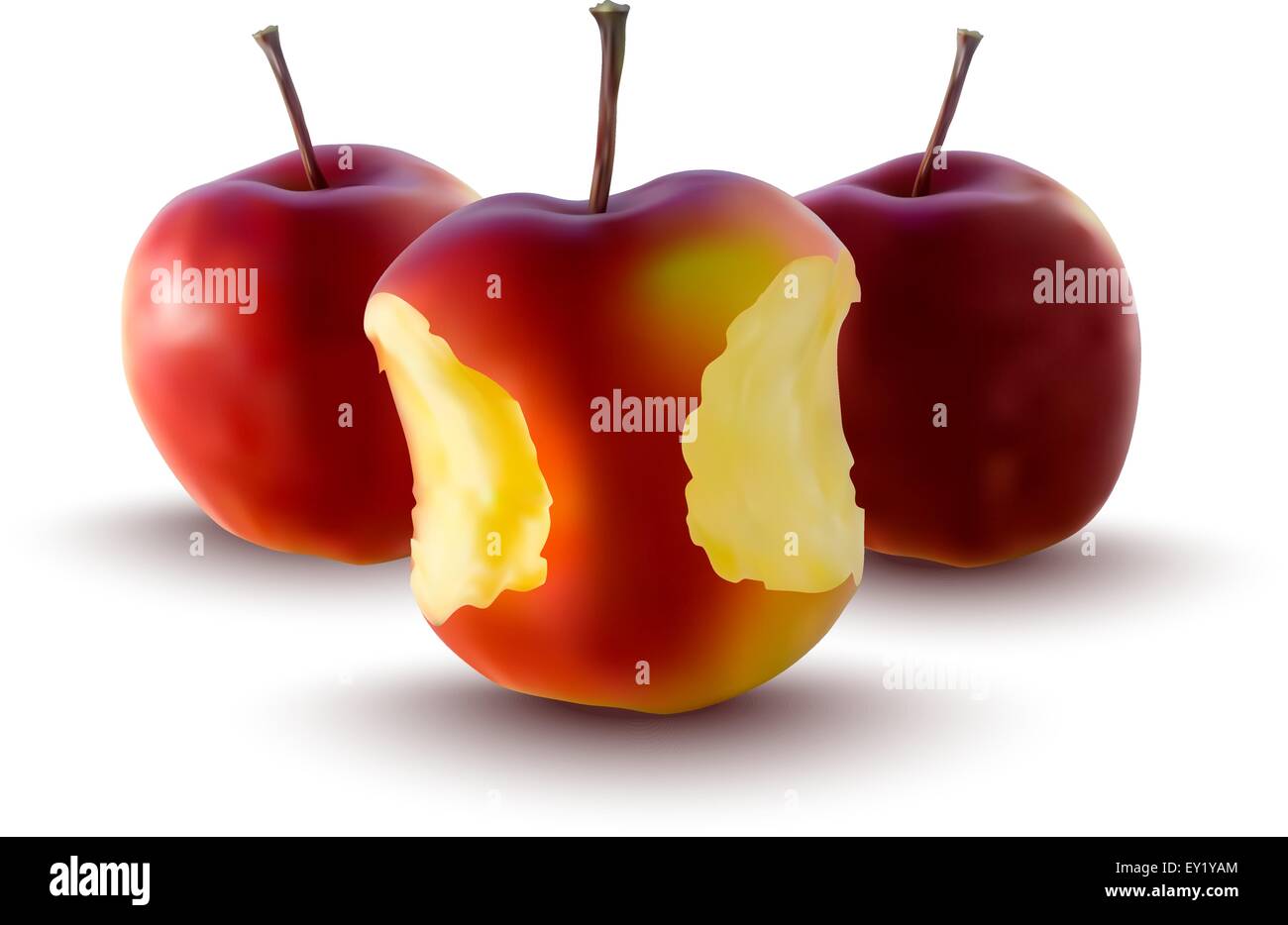 Red green yellow apples Stock Vector Images - Alamy