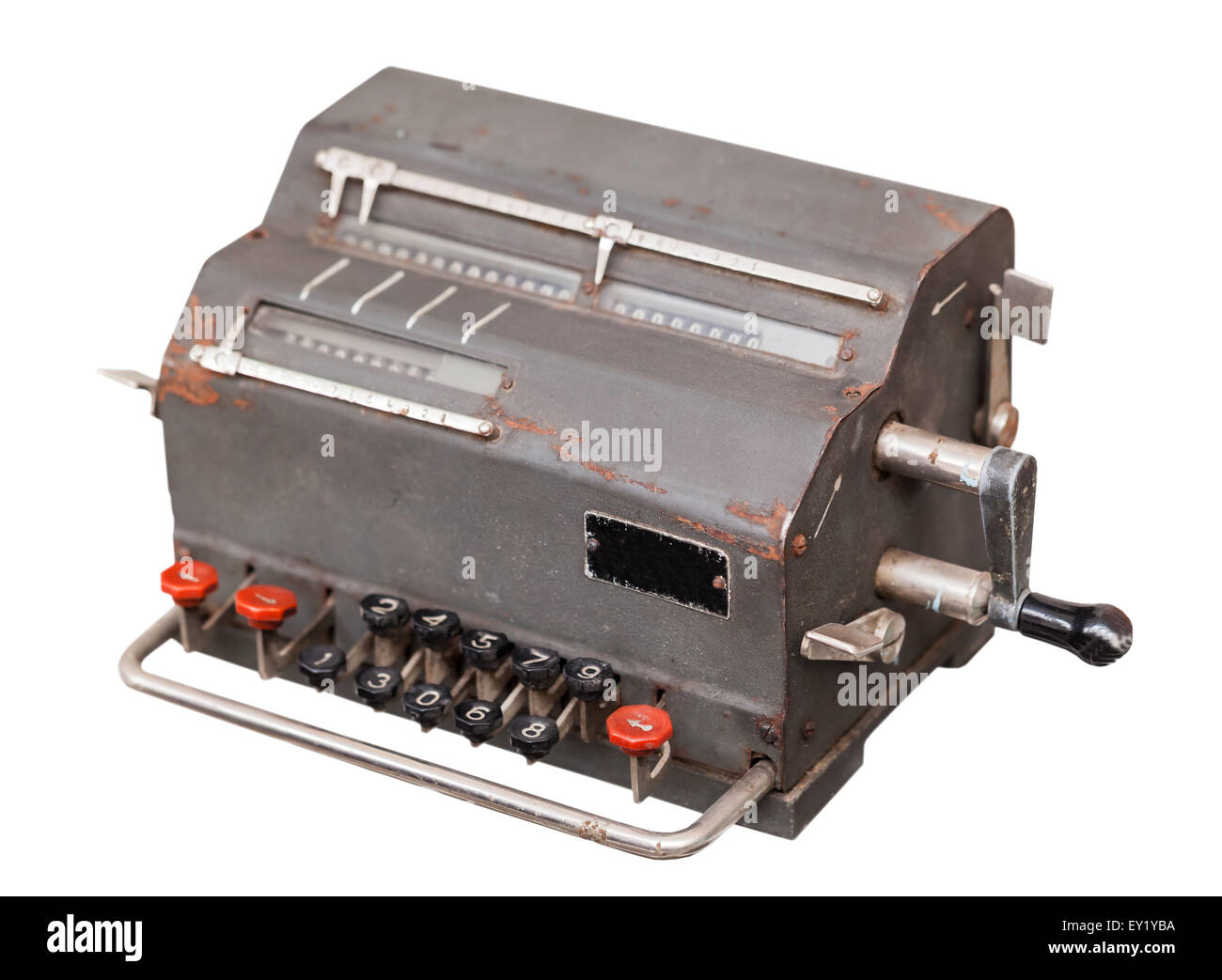 vintage computing machine isolated on a white background Stock Photo ...