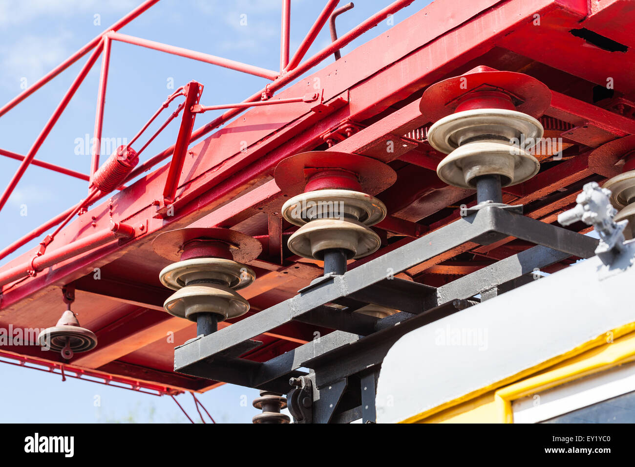 portable electric power plant the railway closeup Stock Photo - Alamy
