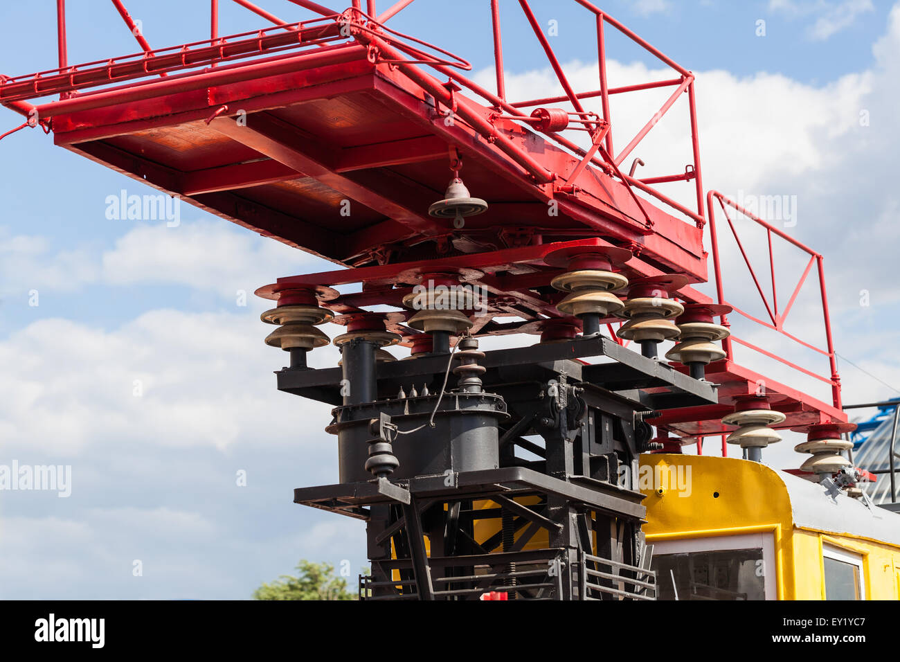 portable electric power plant the railway closeup Stock Photo - Alamy