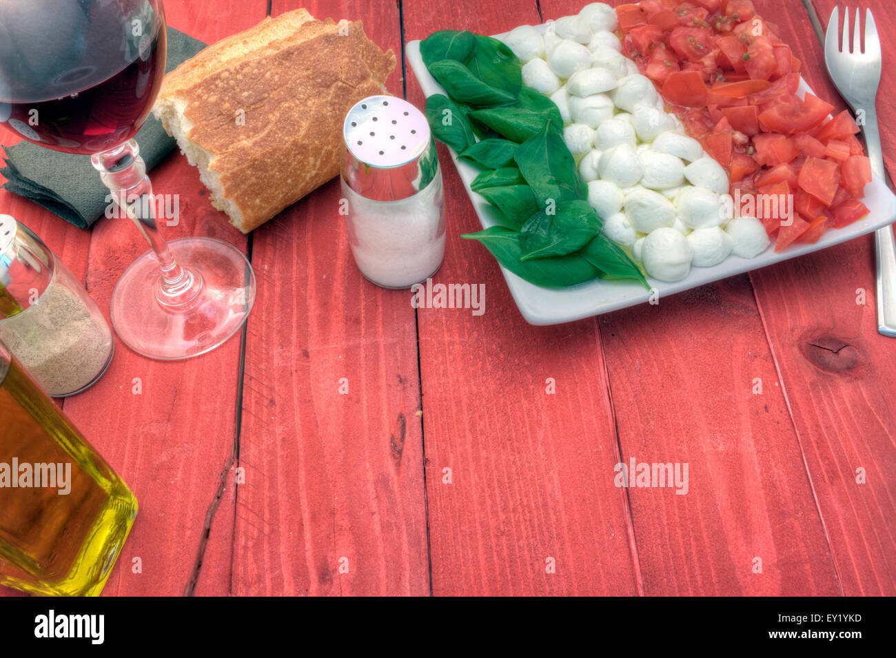 a horizontal view of a caprese salad Stock Photo - Alamy