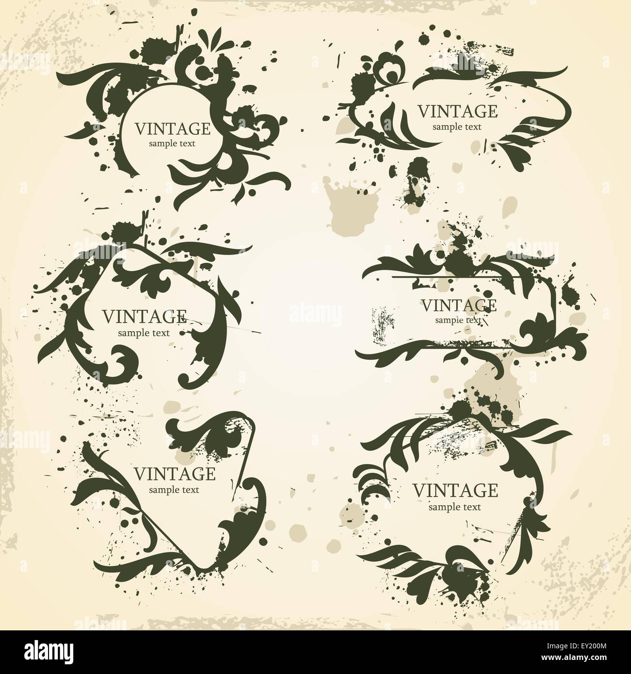 Vintage frames vector hi-res stock photography and images - Alamy