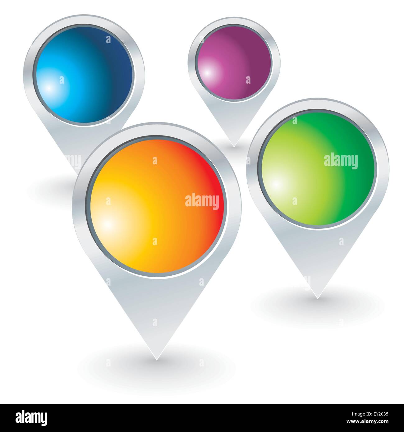 set of map pointers - vector illustration Stock Vector Image & Art - Alamy