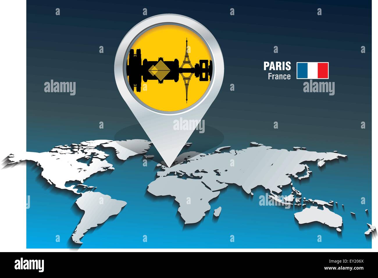 Map city paris map pin Stock Vector Images - Alamy