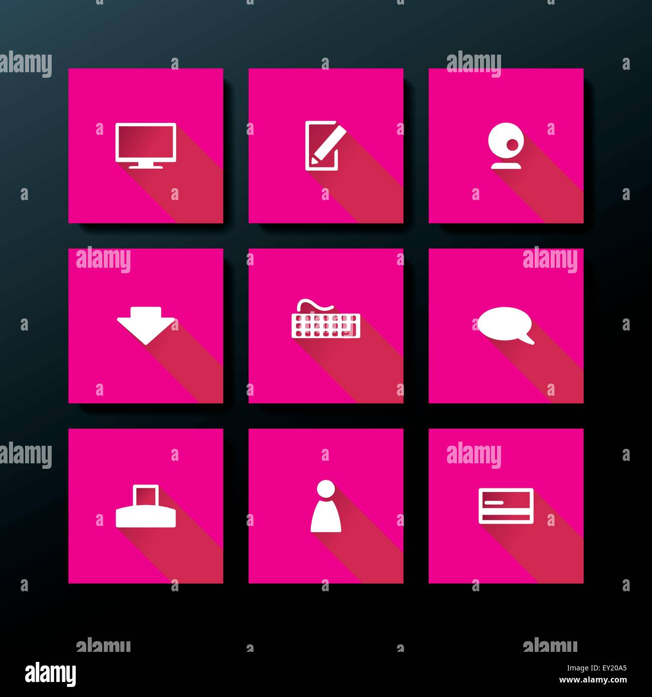 Flat web icon set - vector illustration Stock Vector Image & Art - Alamy