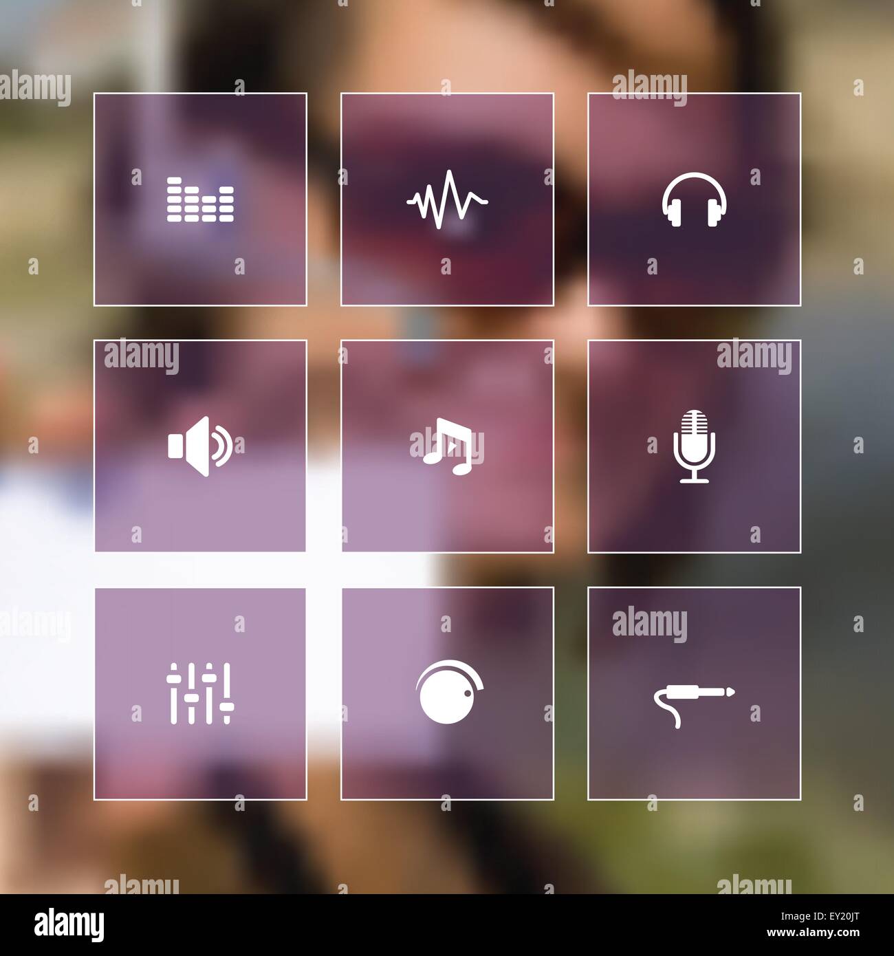 Flat audio icon set - vector illustration Stock Vector Image & Art - Alamy