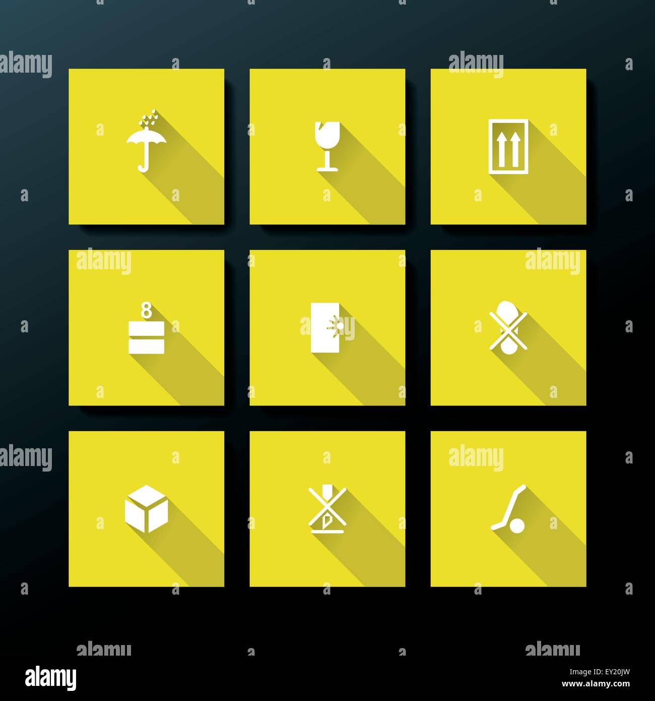 Flat packaging icon set - vector illustration Stock Vector Image & Art ...