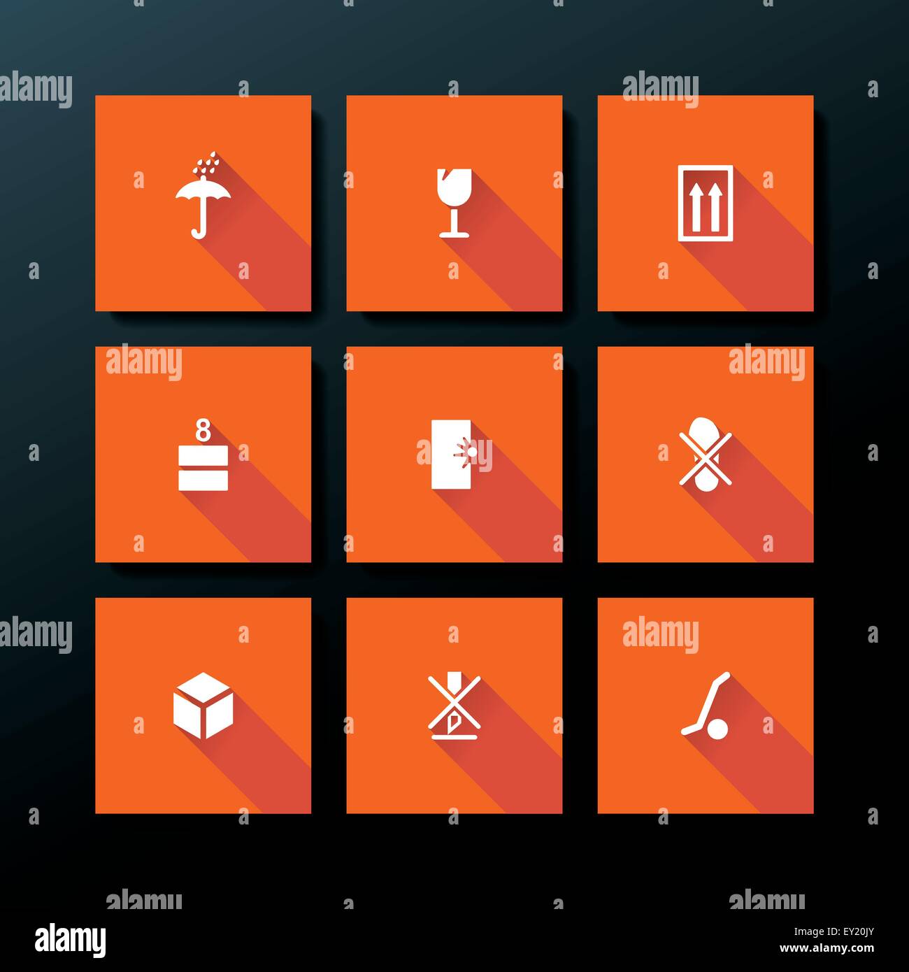 Flat packaging icon set - vector illustration Stock Vector Image & Art ...