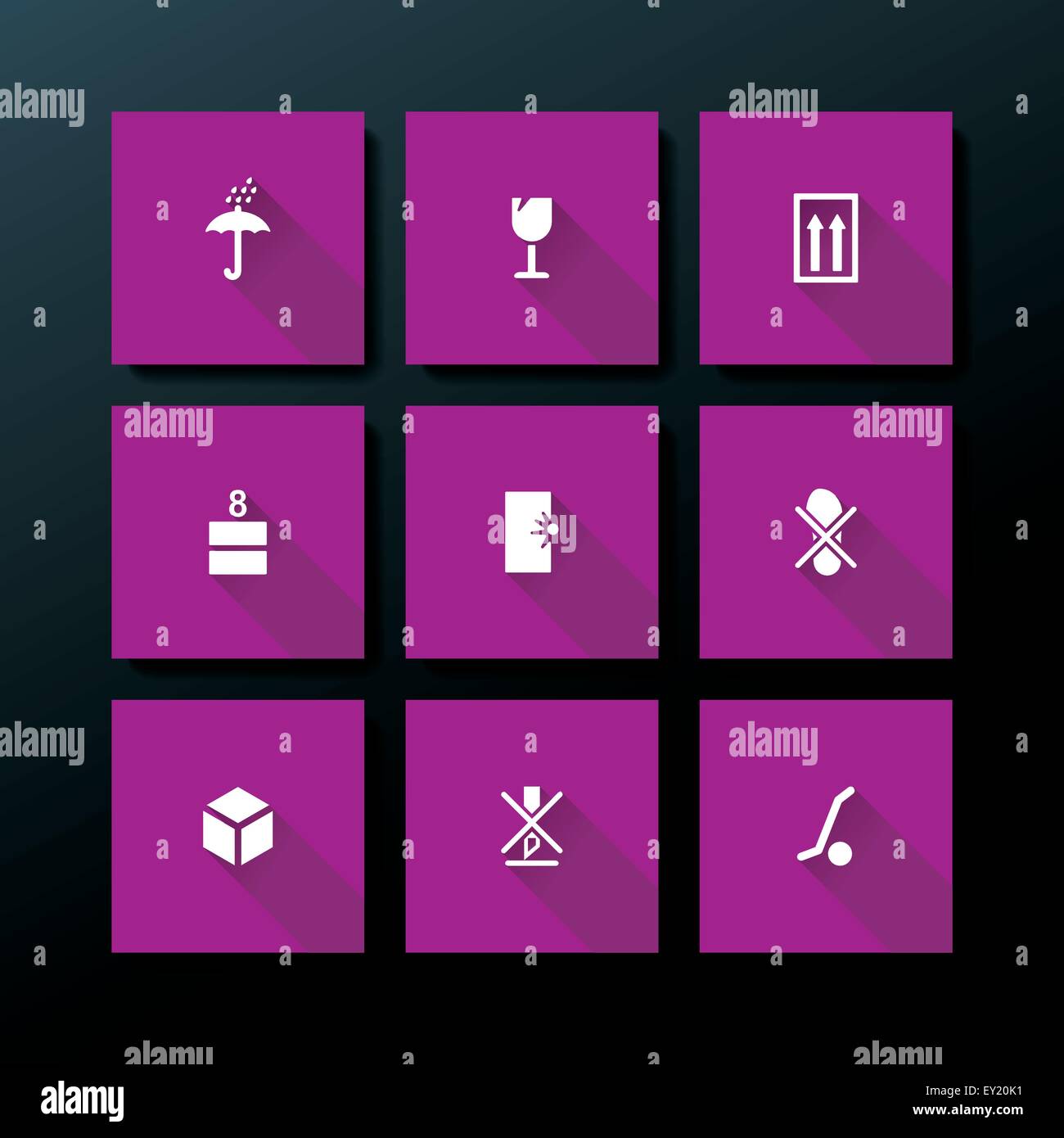 Flat packaging icon set - vector illustration Stock Vector Image & Art ...