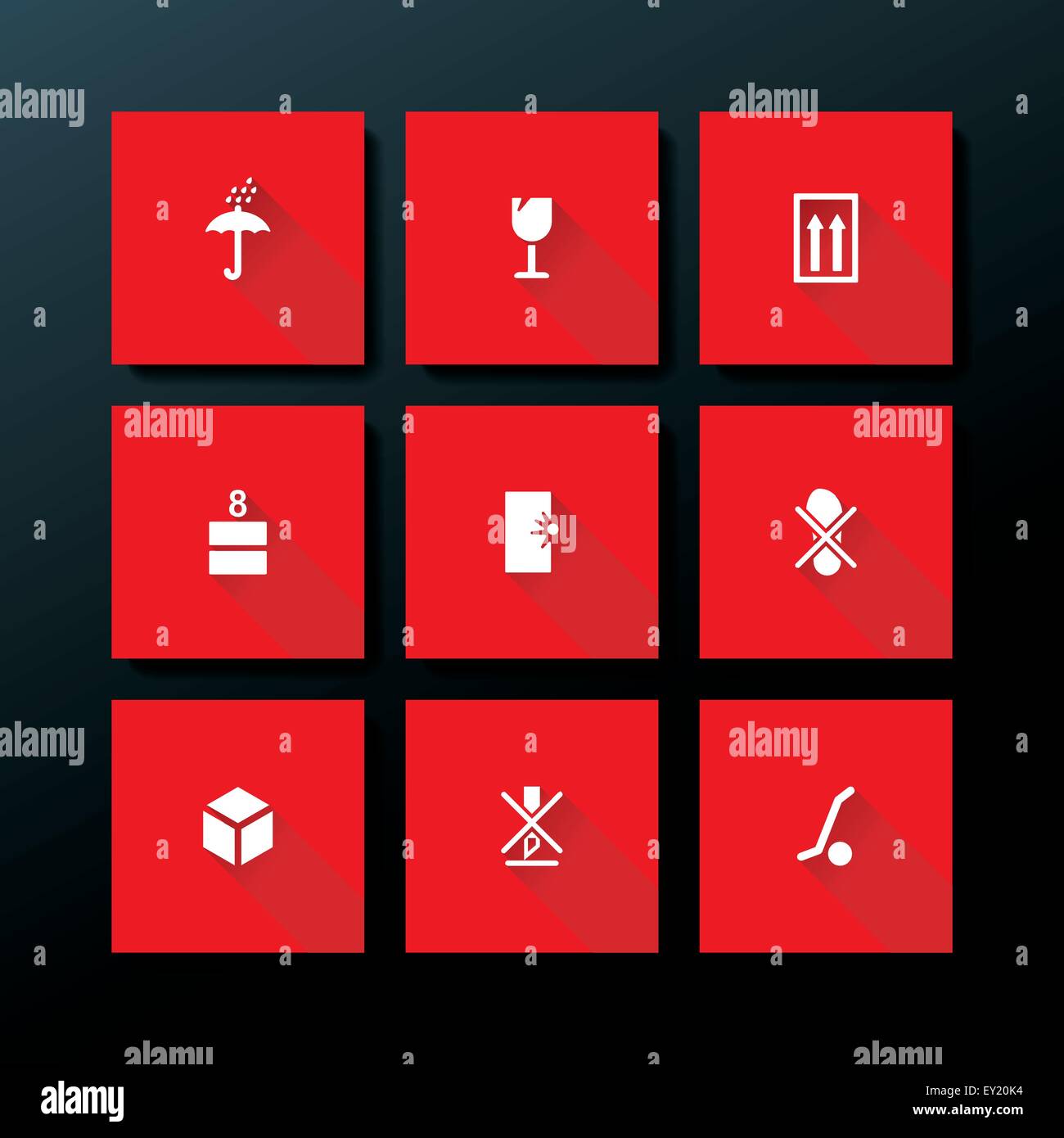 Flat packaging icon set - vector illustration Stock Vector Image & Art ...