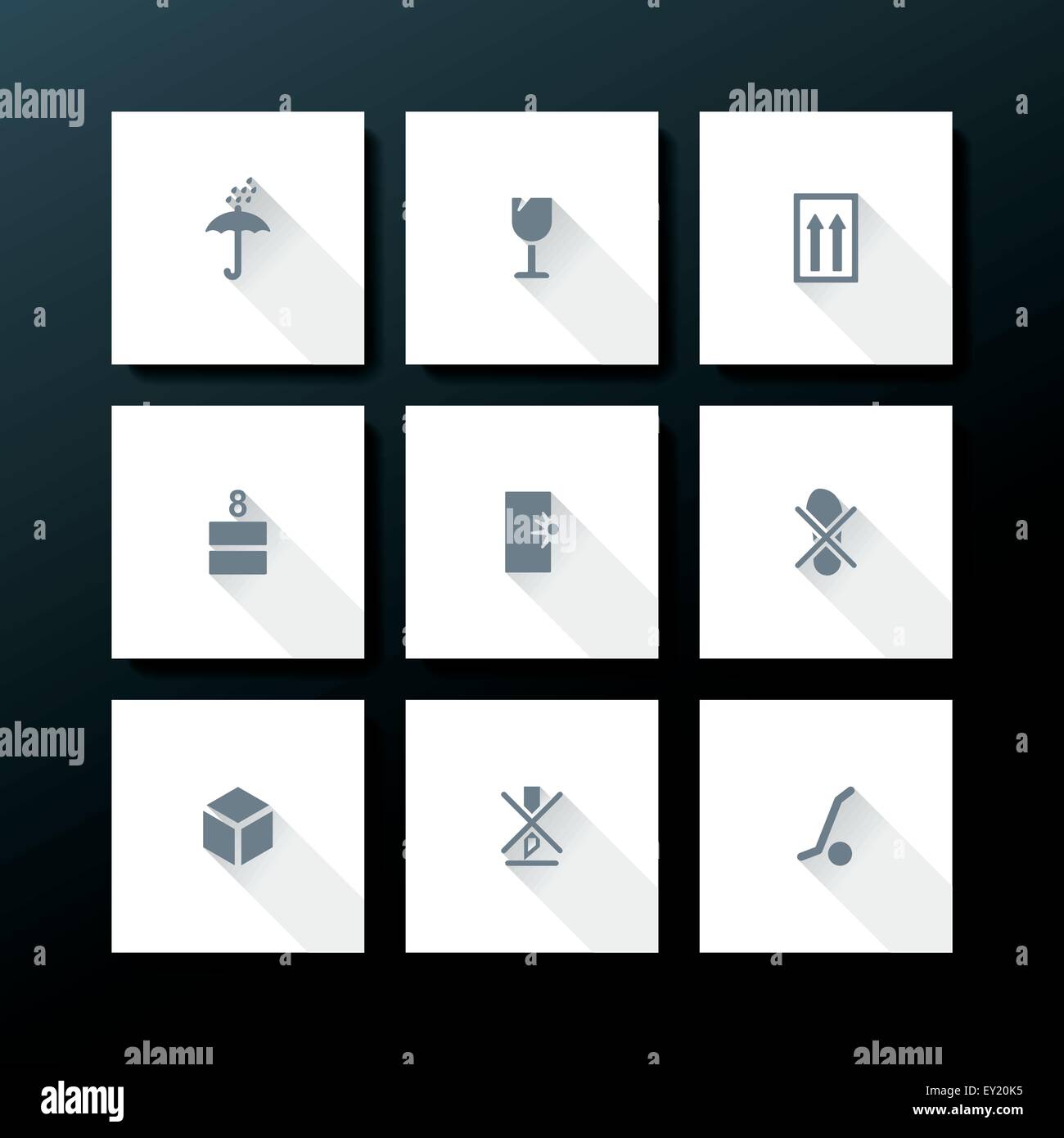 Flat packaging icon set - vector illustration Stock Vector Image & Art ...