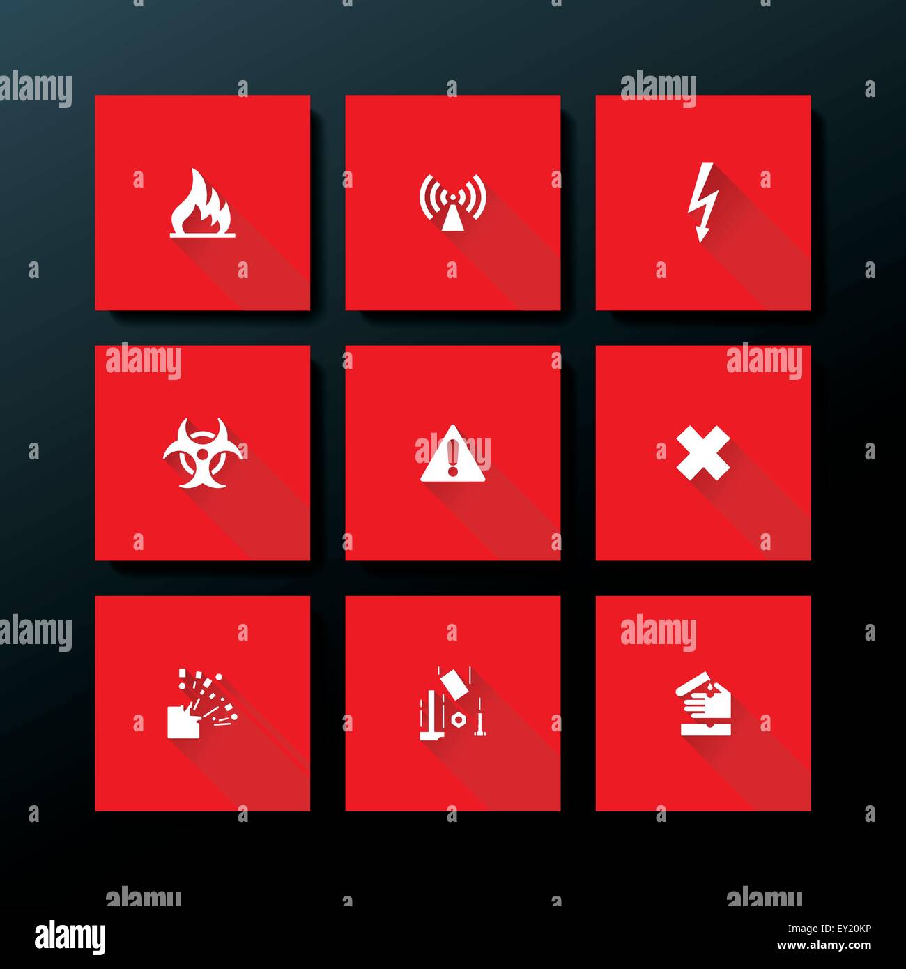 Danger Forest Fire Hazard Warning Stock Vector Images - Alamy