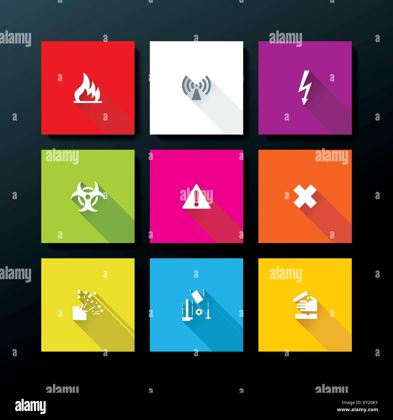 Danger Forest Fire Hazard Warning Stock Vector Images - Alamy