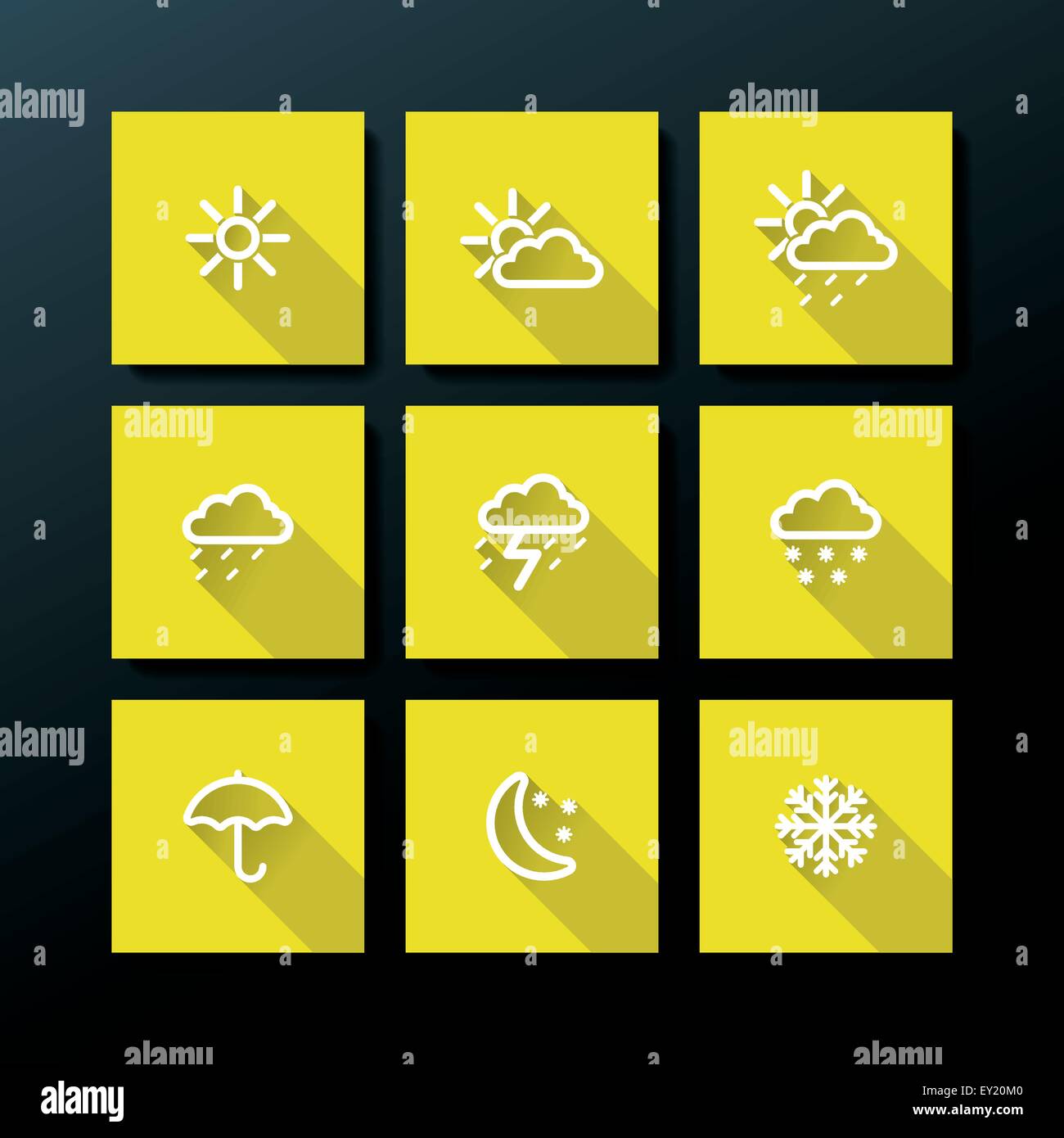 Weather icon set - vector illustration Stock Vector Image & Art - Alamy