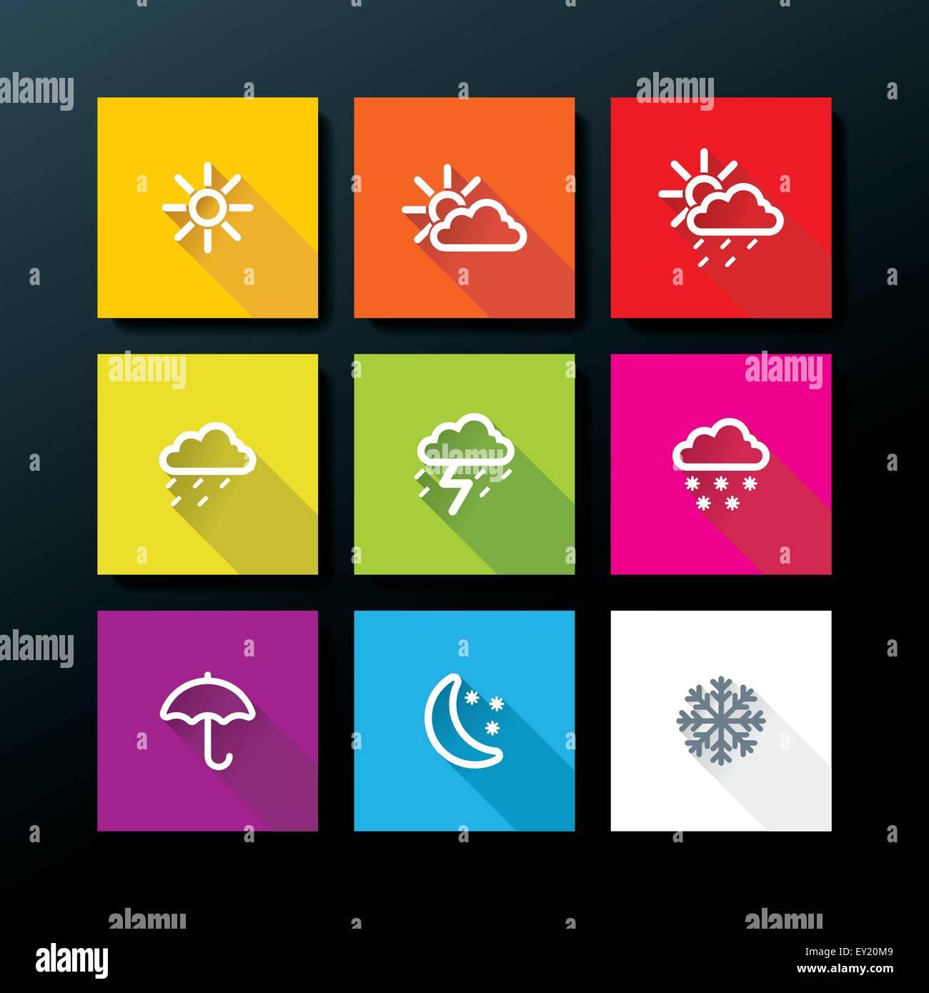Weather icon set - vector illustration Stock Vector Image & Art - Alamy