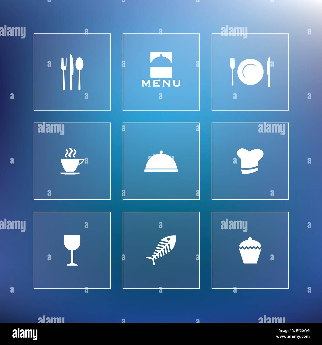Flat restaurant icon set - vector illustration Stock Vector Image & Art ...