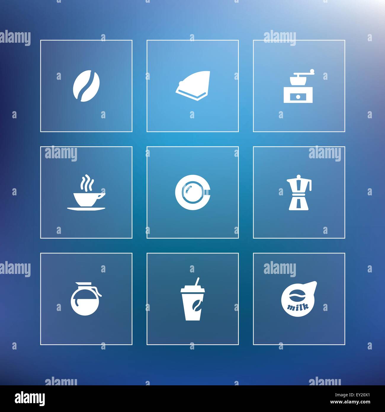 Flat coffee icon set - vector illustration Stock Vector Image & Art - Alamy