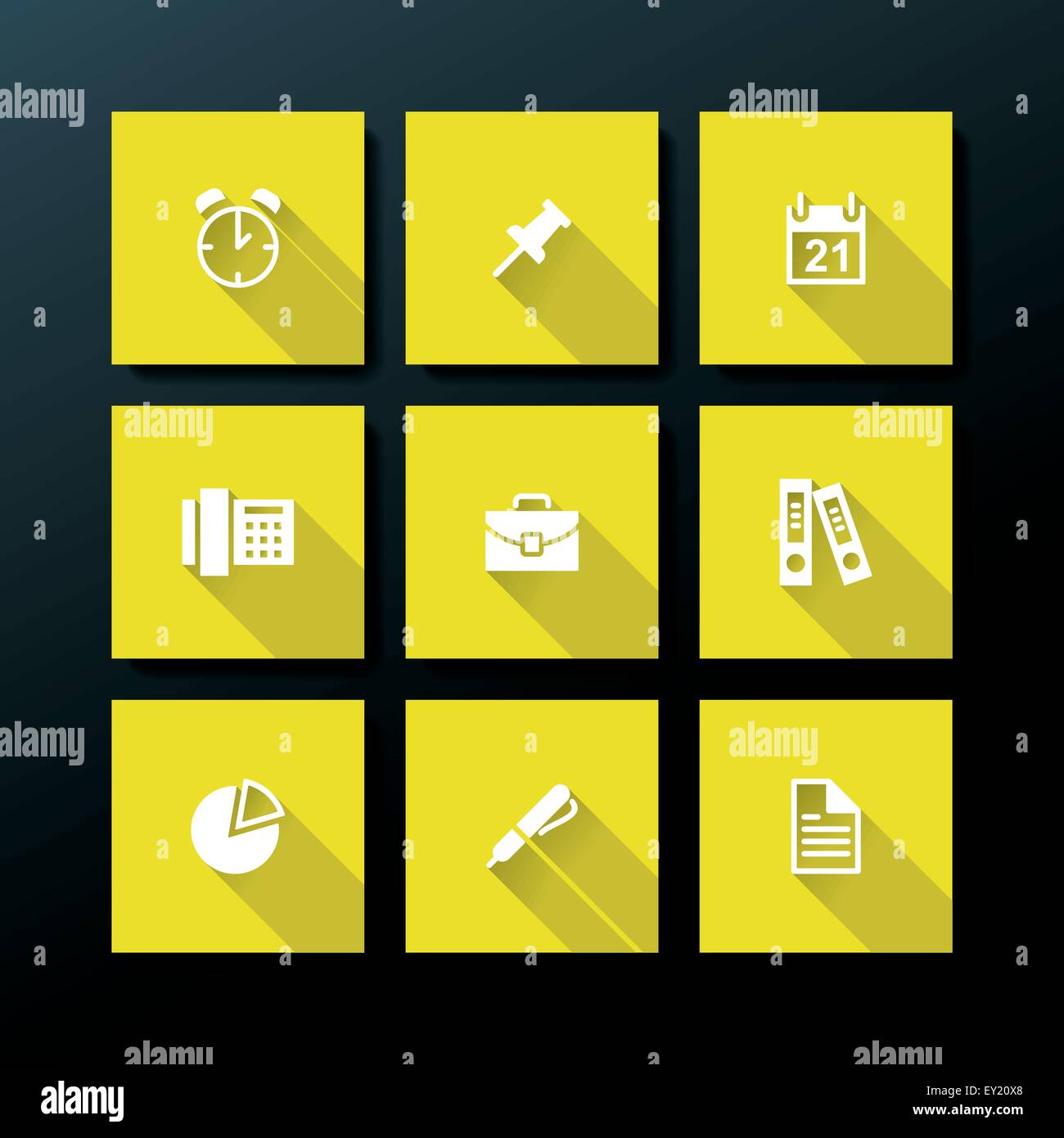 Flat office icon set - vector illustration Stock Vector Image & Art - Alamy