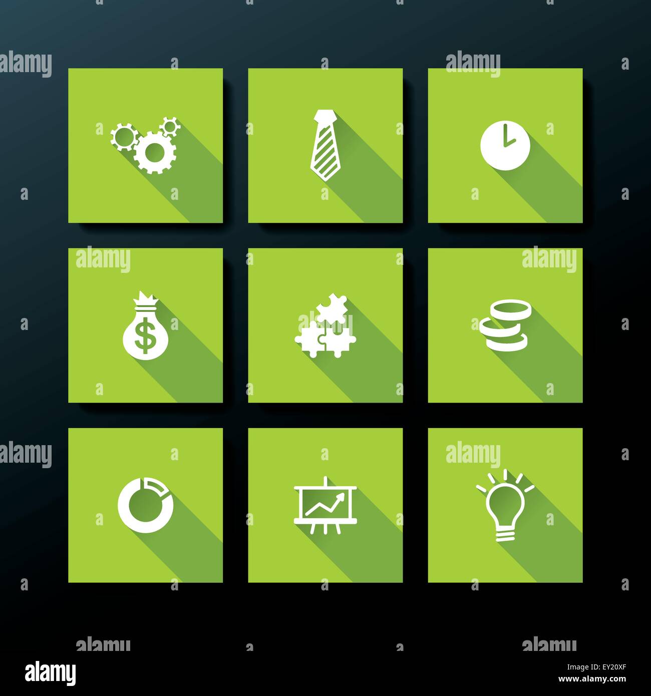 Flat business icon set - vector illustration Stock Vector Image & Art ...