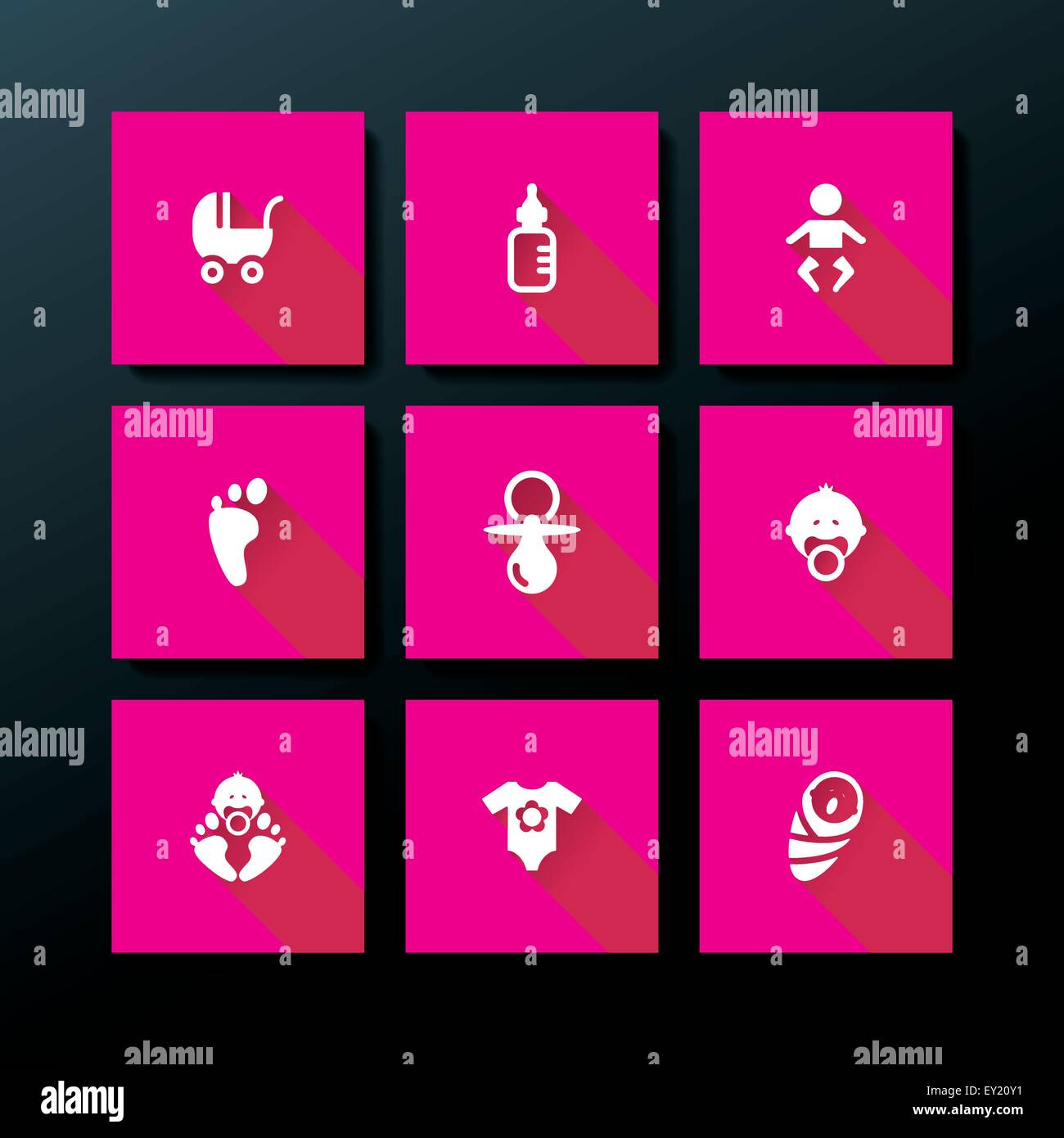 Flat baby icon set - vector illustration Stock Vector Image & Art - Alamy