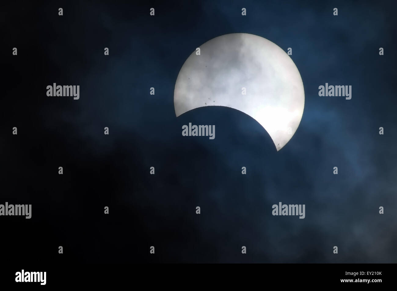Partial Solar Eclipse Stock Photo - Alamy