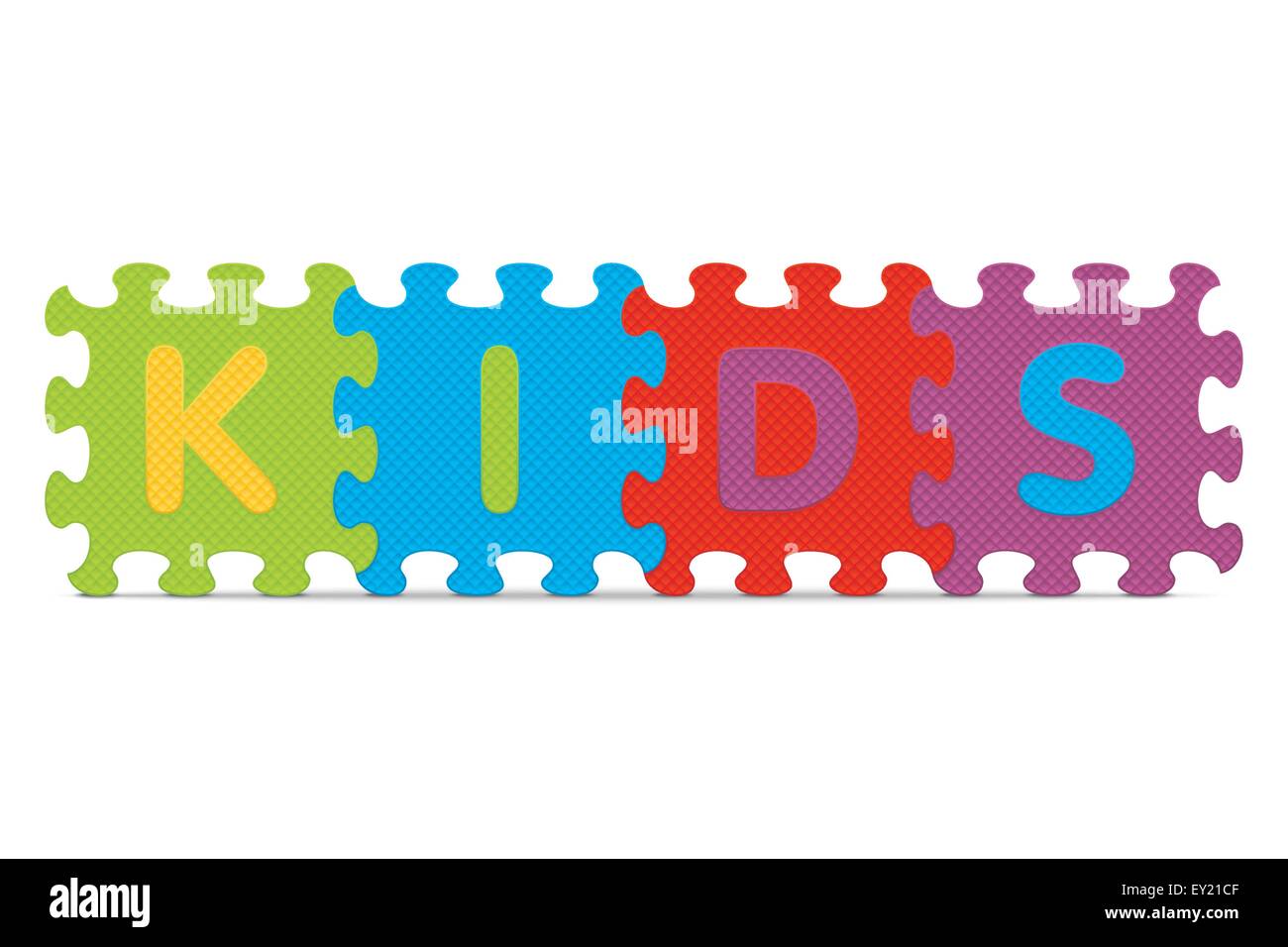 "KIDS" written with alphabet puzzle - vector illustration Stock Vector ...