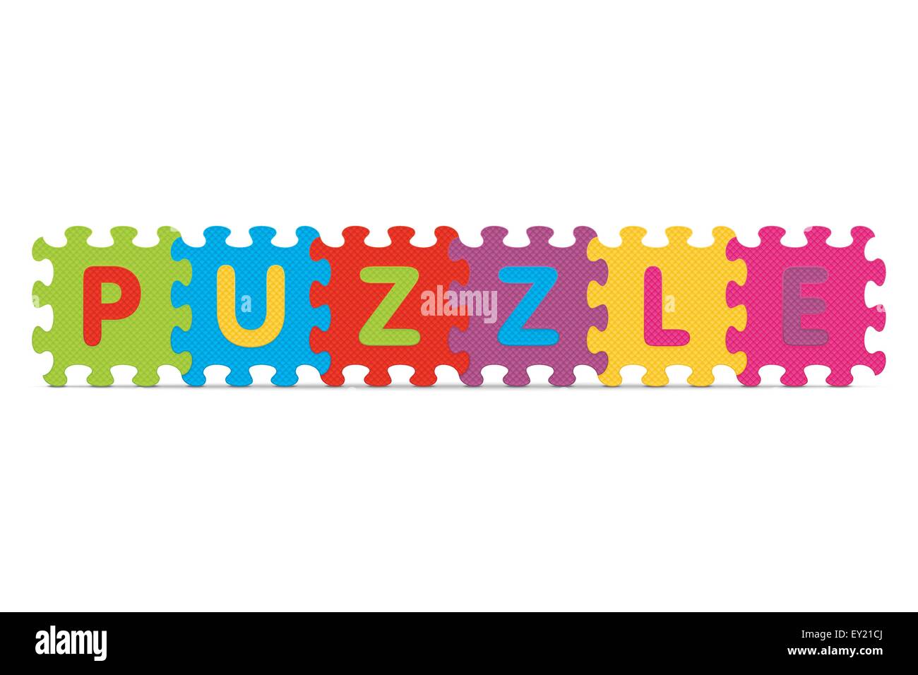 "PUZZLE" written with alphabet puzzle - vector illustration Stock ...