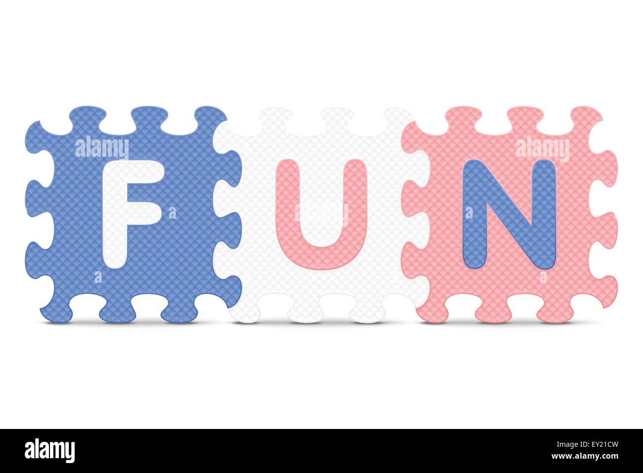 "FUN" written with alphabet puzzle - vector illustration Stock Vector ...