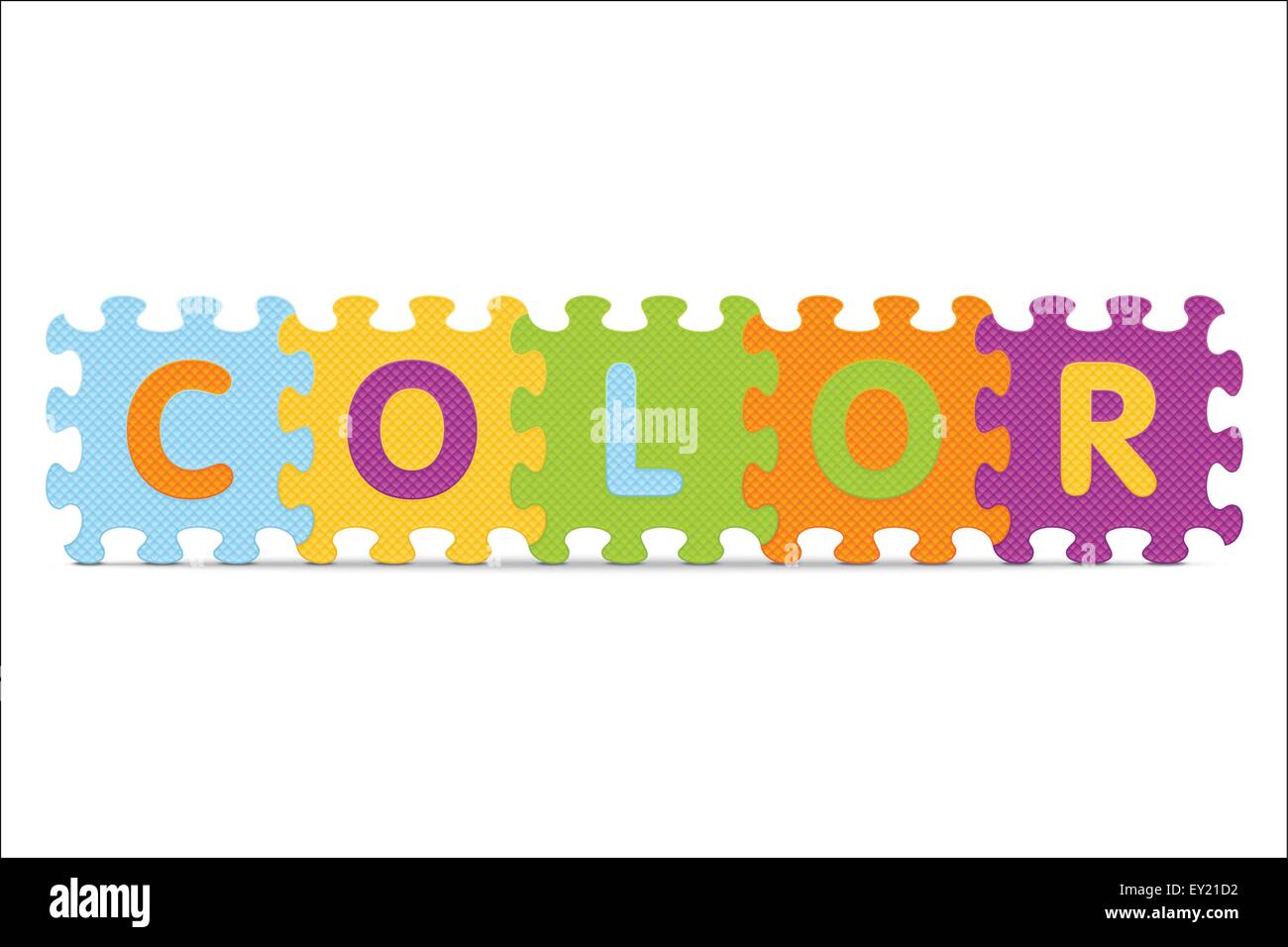 "COLOR" written with alphabet puzzle - vector illustration Stock Vector ...