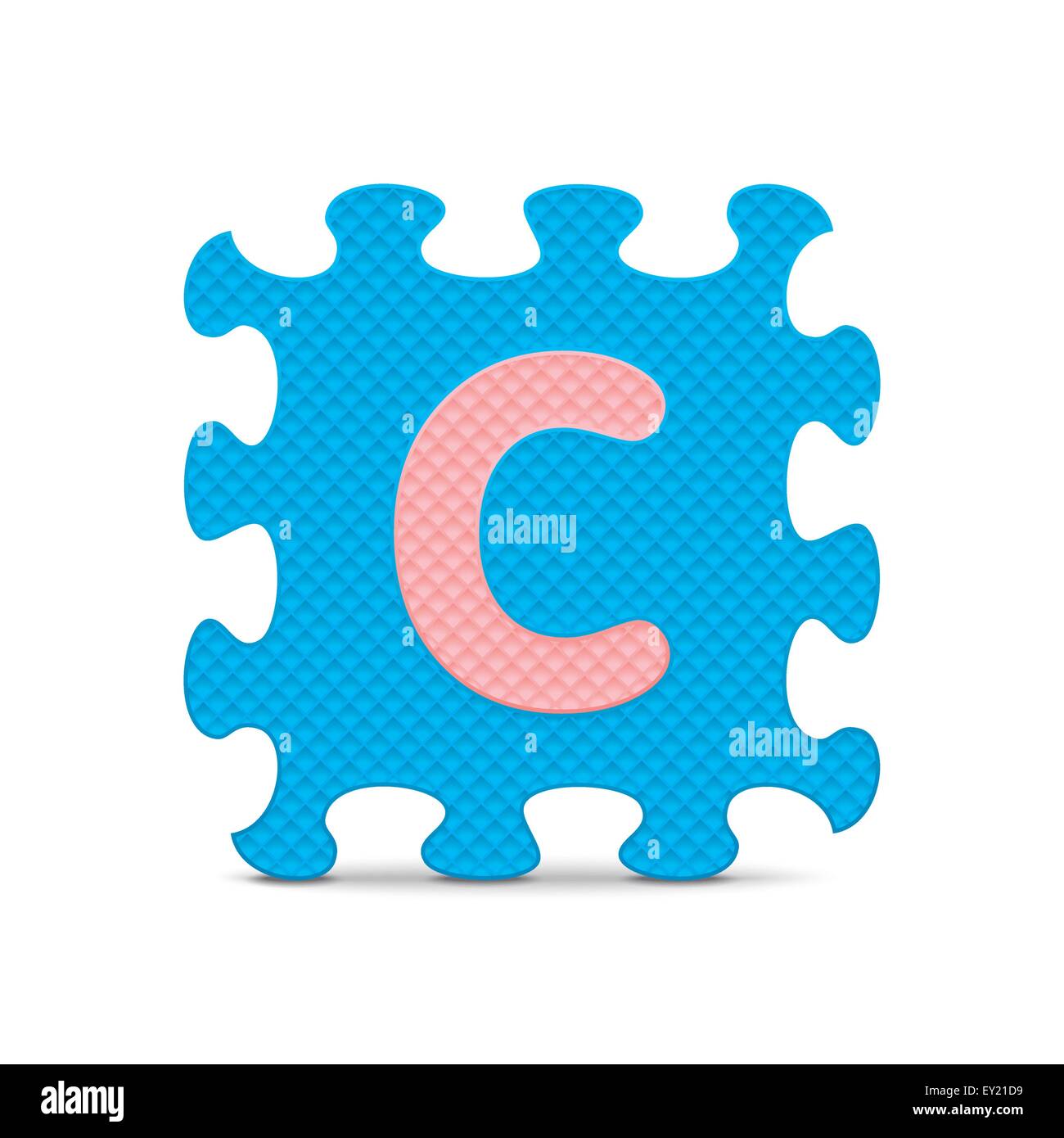 Letter "C" written with alphabet puzzle - vector illustration Stock ...