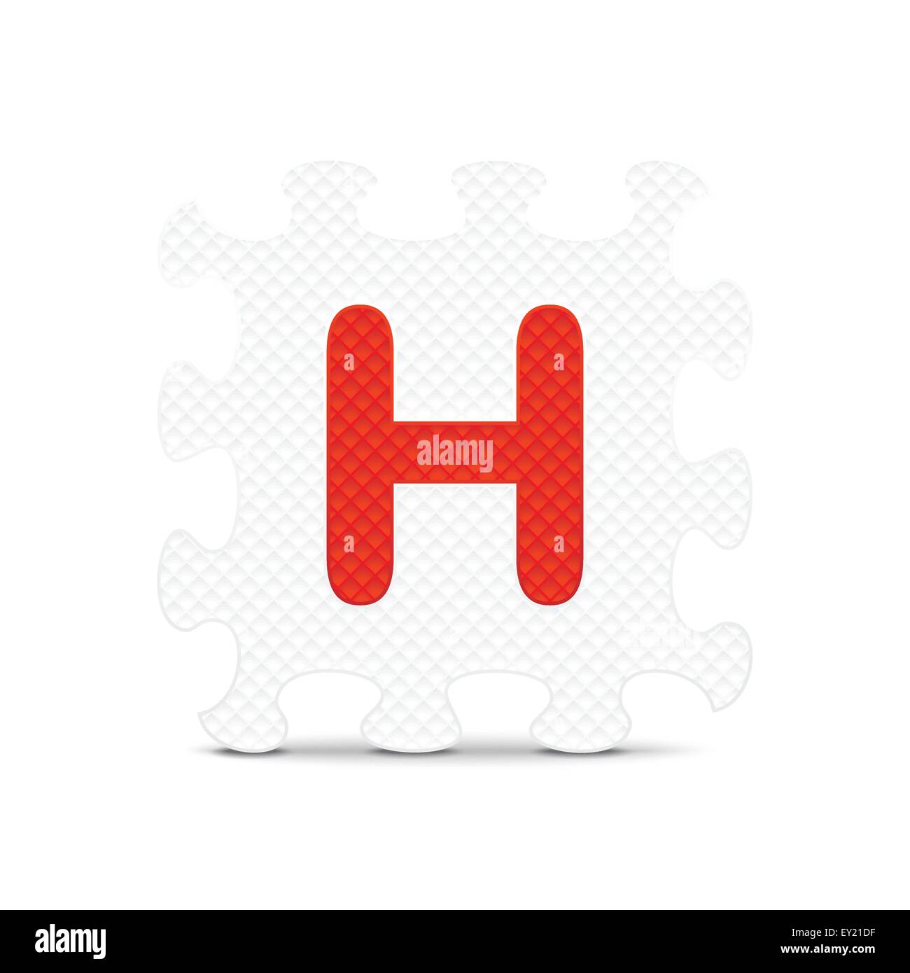 Letter "H" written with alphabet puzzle - vector illustration Stock ...