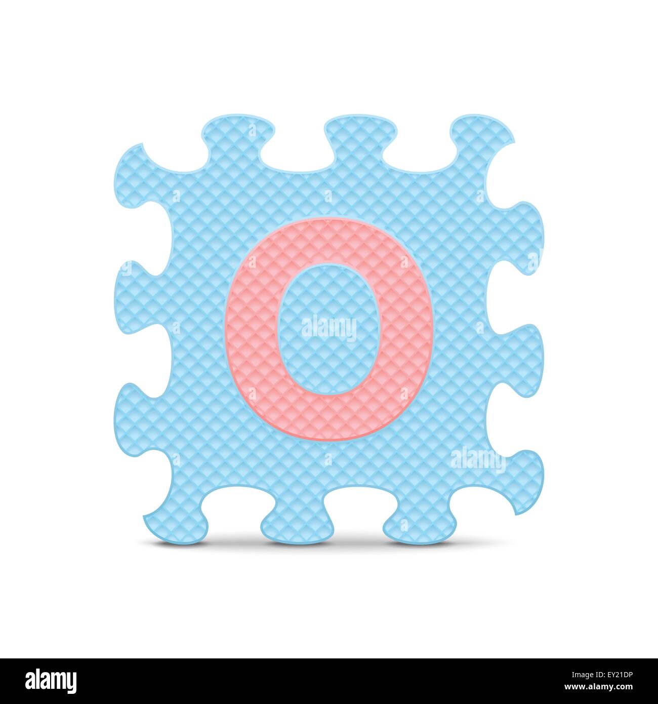 Letter "O" written with alphabet puzzle - vector illustration Stock ...
