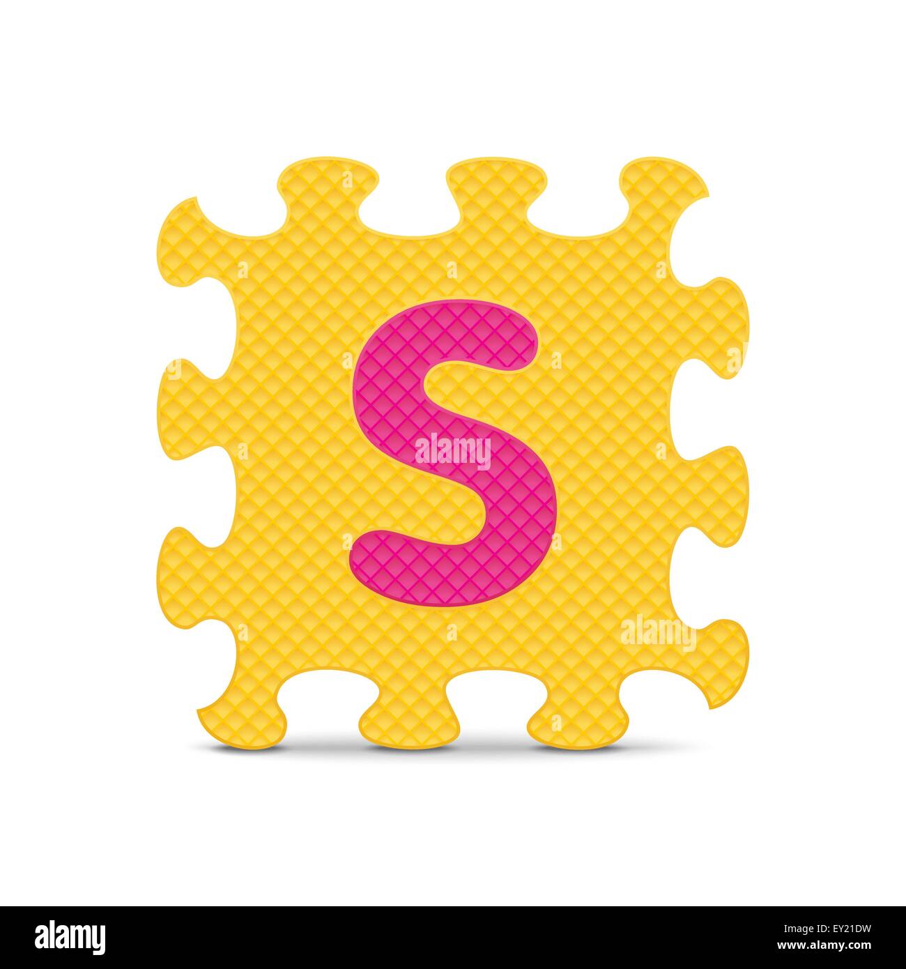 Letter "S" written with alphabet puzzle - vector illustration Stock ...
