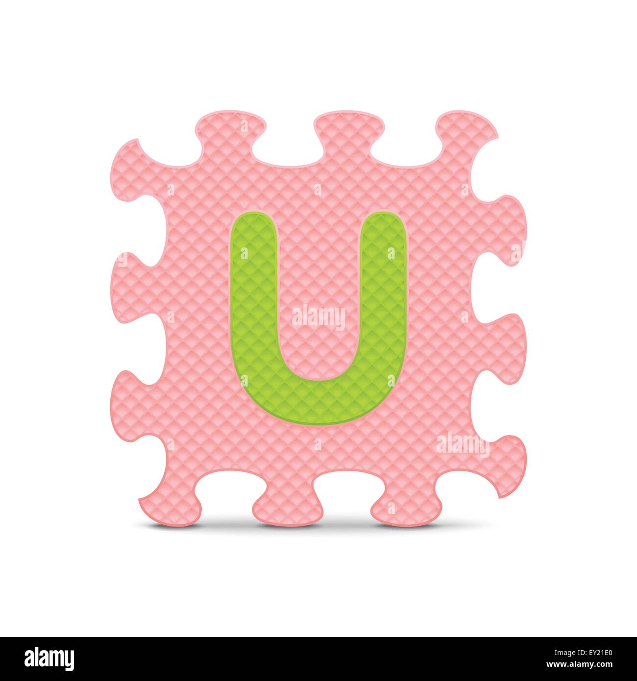 Letter "U" written with alphabet puzzle - vector illustration Stock ...