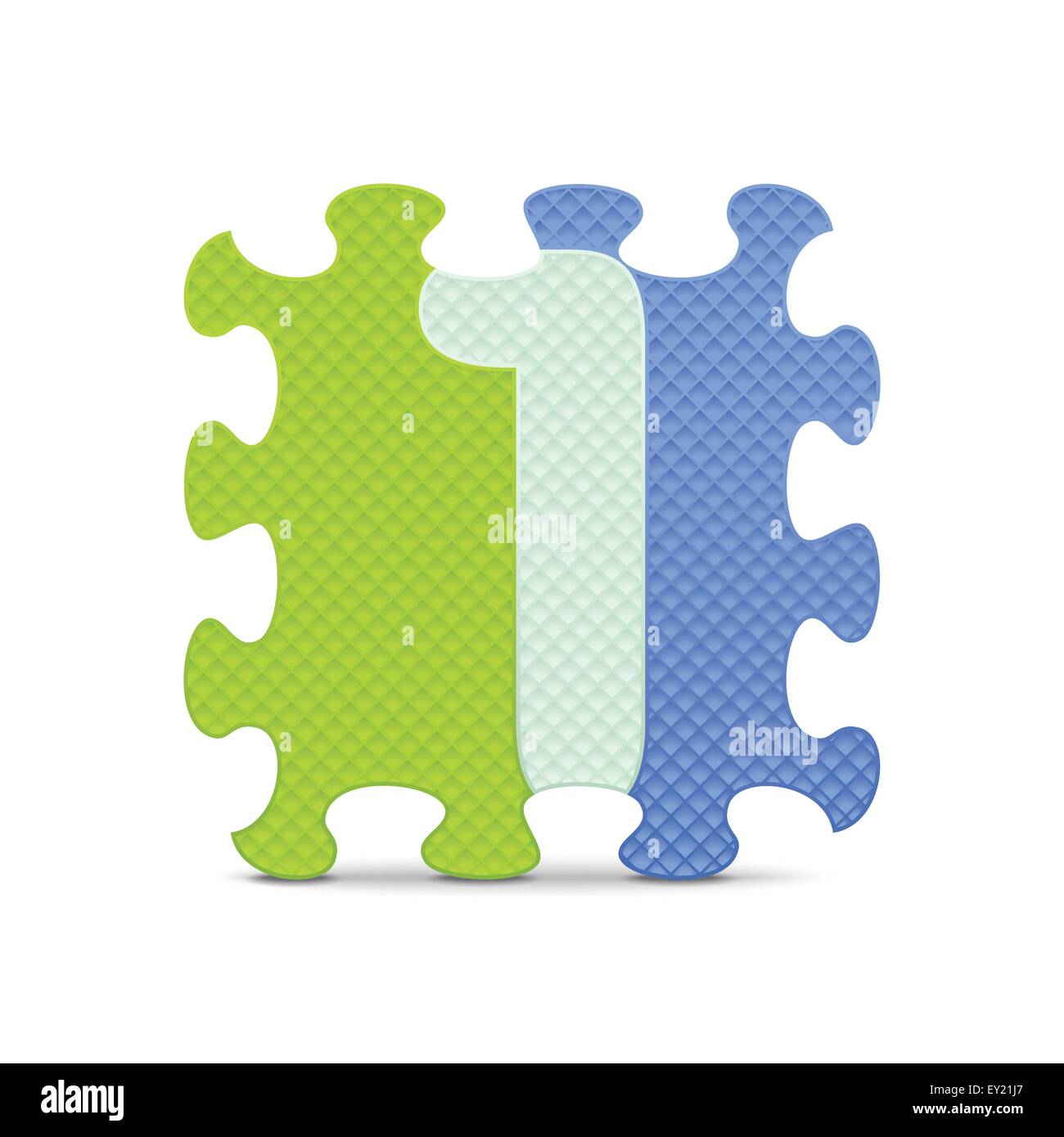 Number 1 written with alphabet puzzle - vector illustration Stock ...