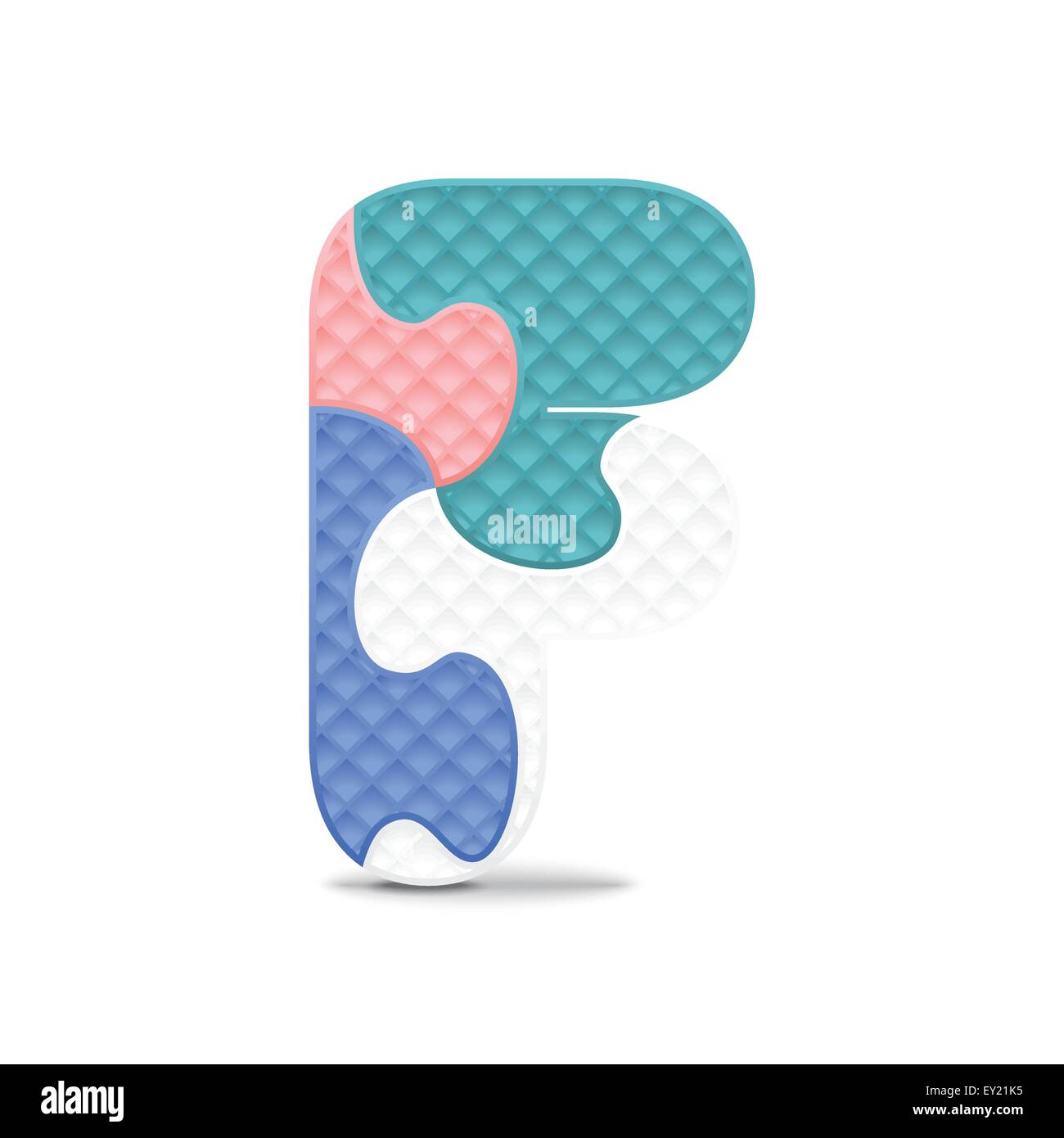 Letter F written with alphabet puzzle - vector illustration Stock ...