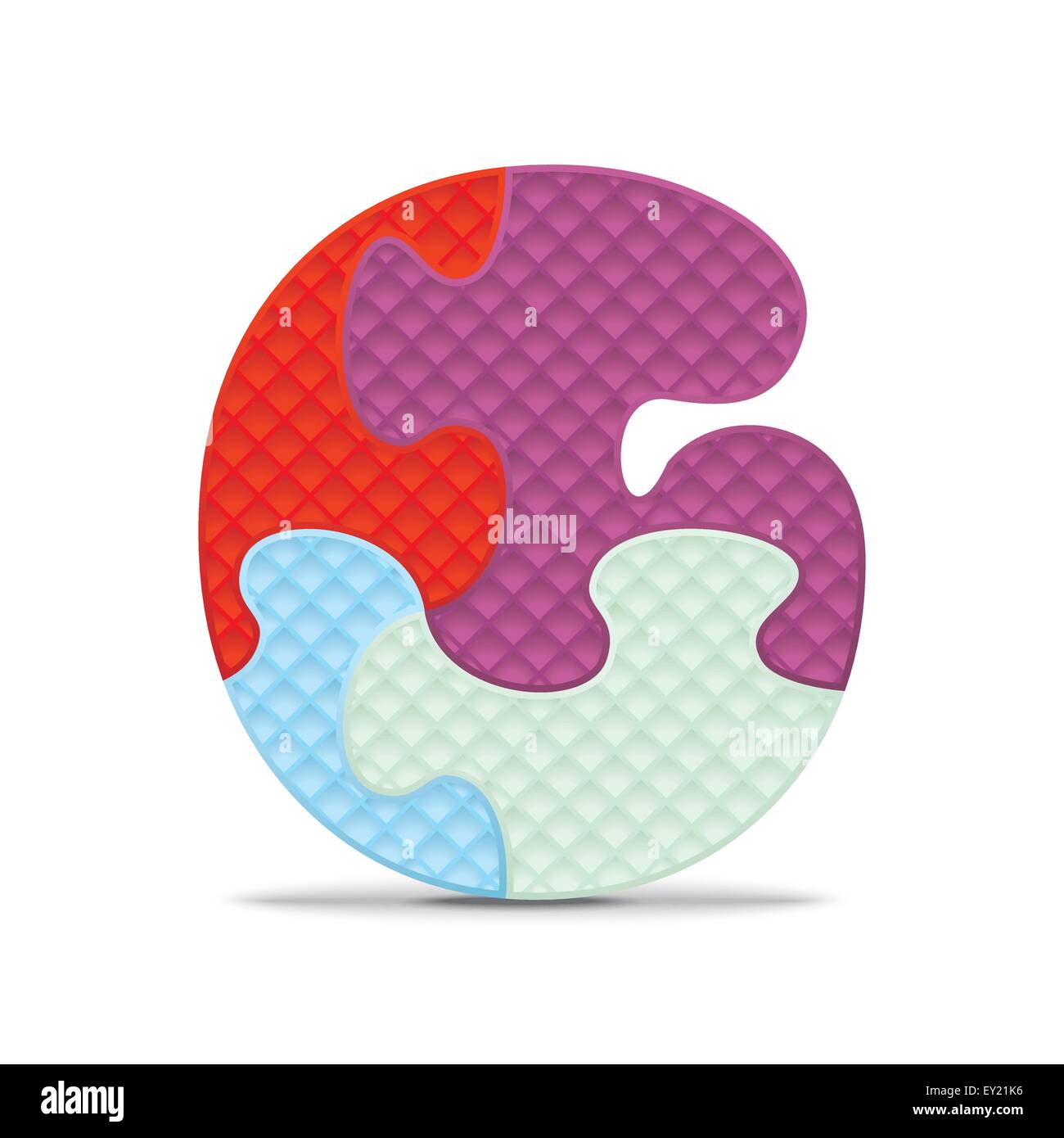 Letter G written with alphabet puzzle - vector illustration Stock ...