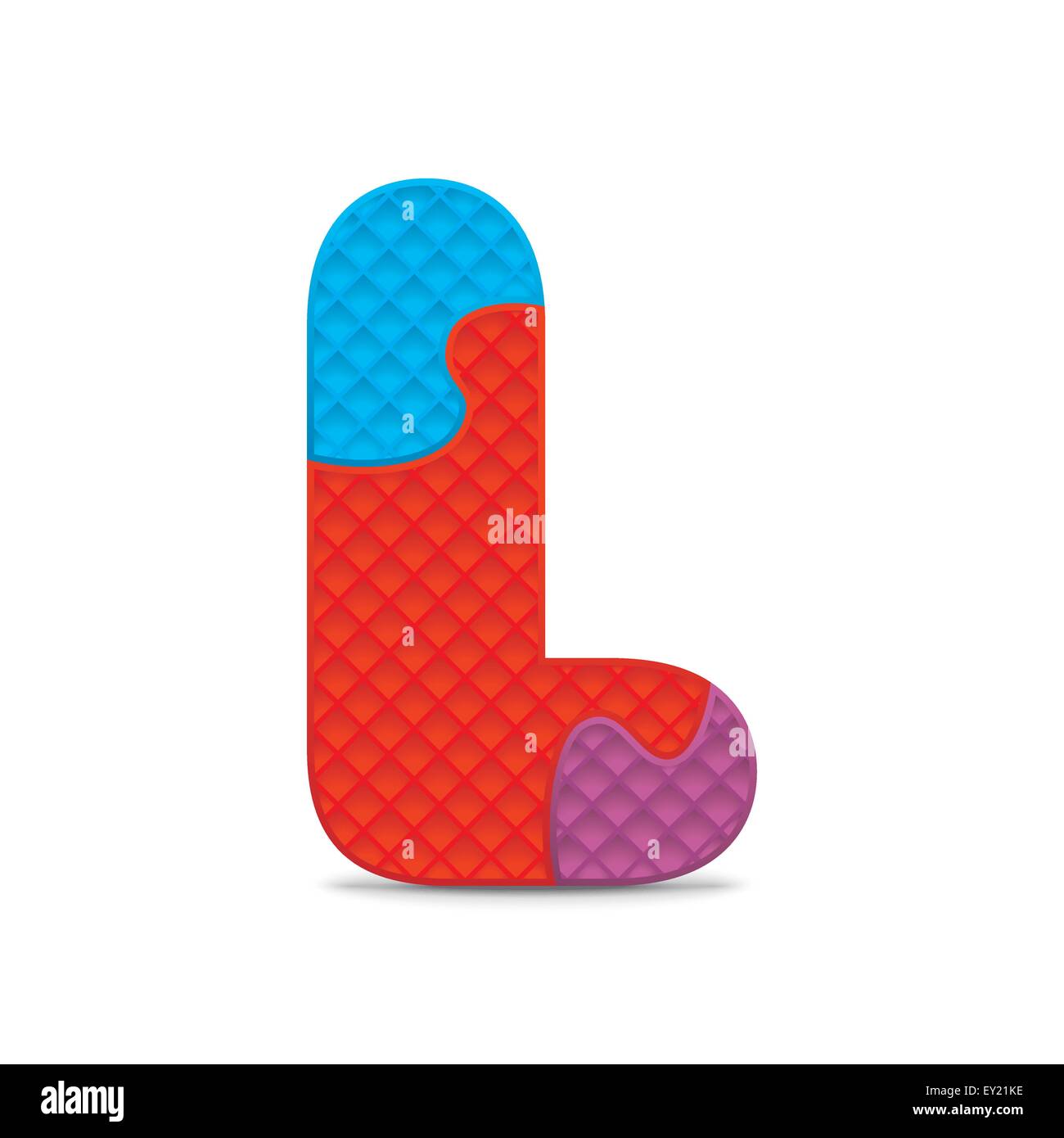 Letter L written with alphabet puzzle - vector illustration Stock ...