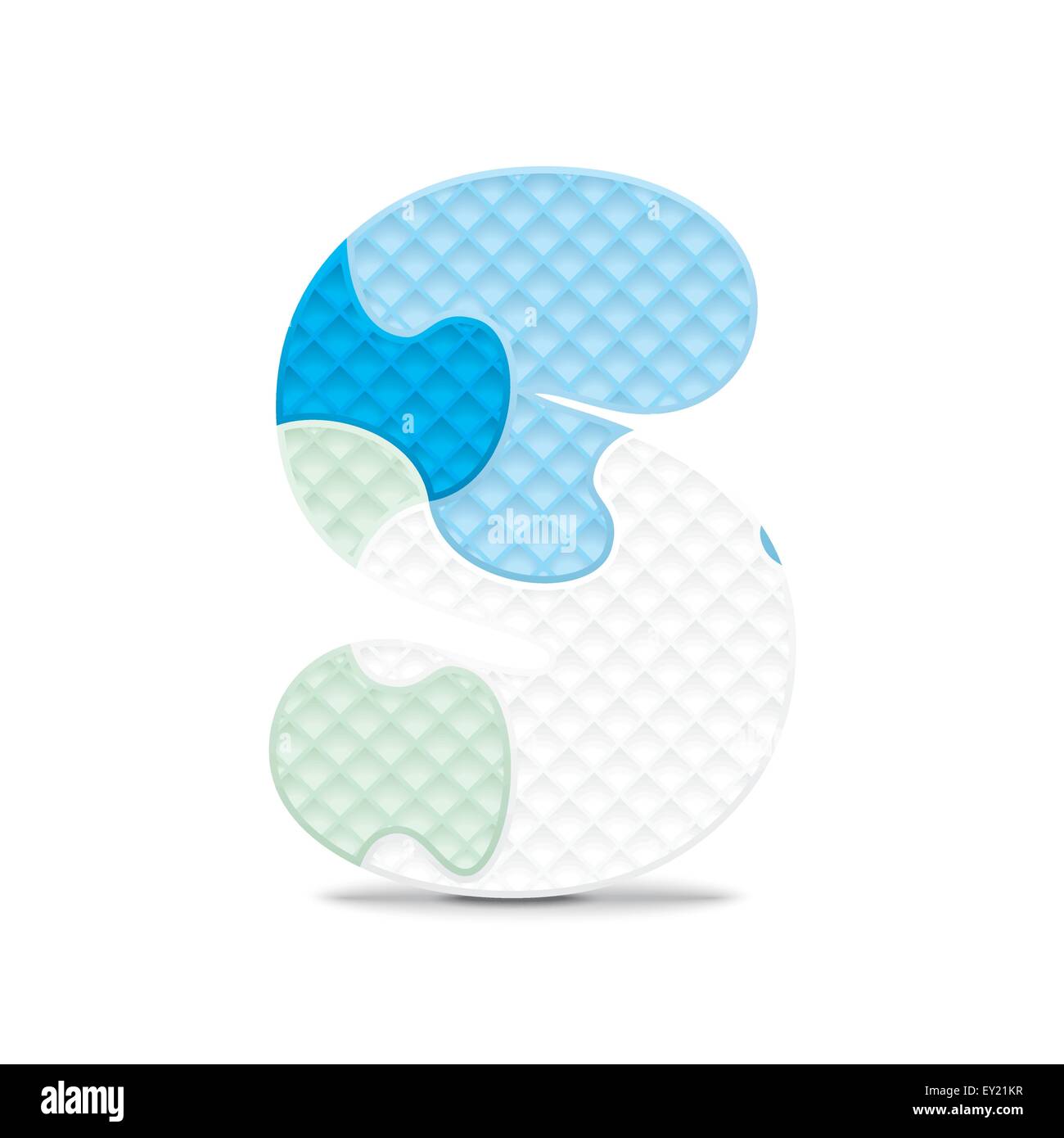 Letter S written with alphabet puzzle - vector illustration Stock ...