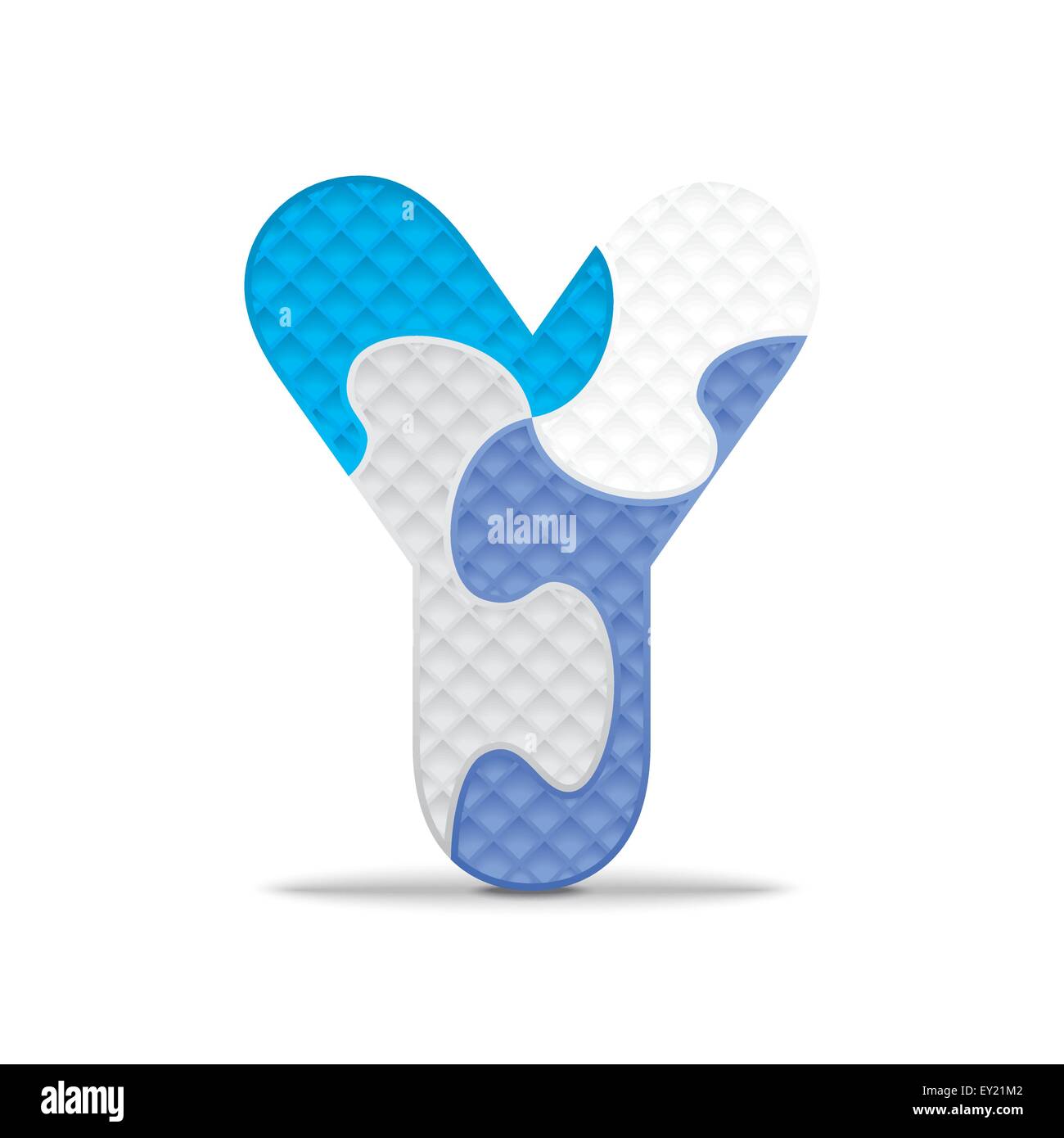 Letter Y written with alphabet puzzle - vector illustration Stock ...