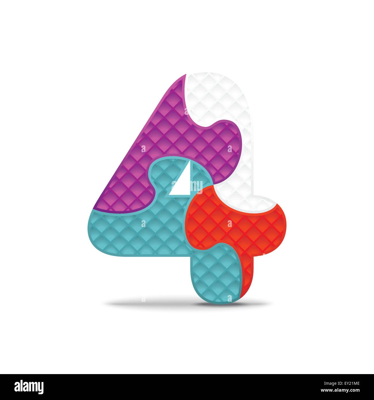 Number 4 written Stock Vector Images - Alamy