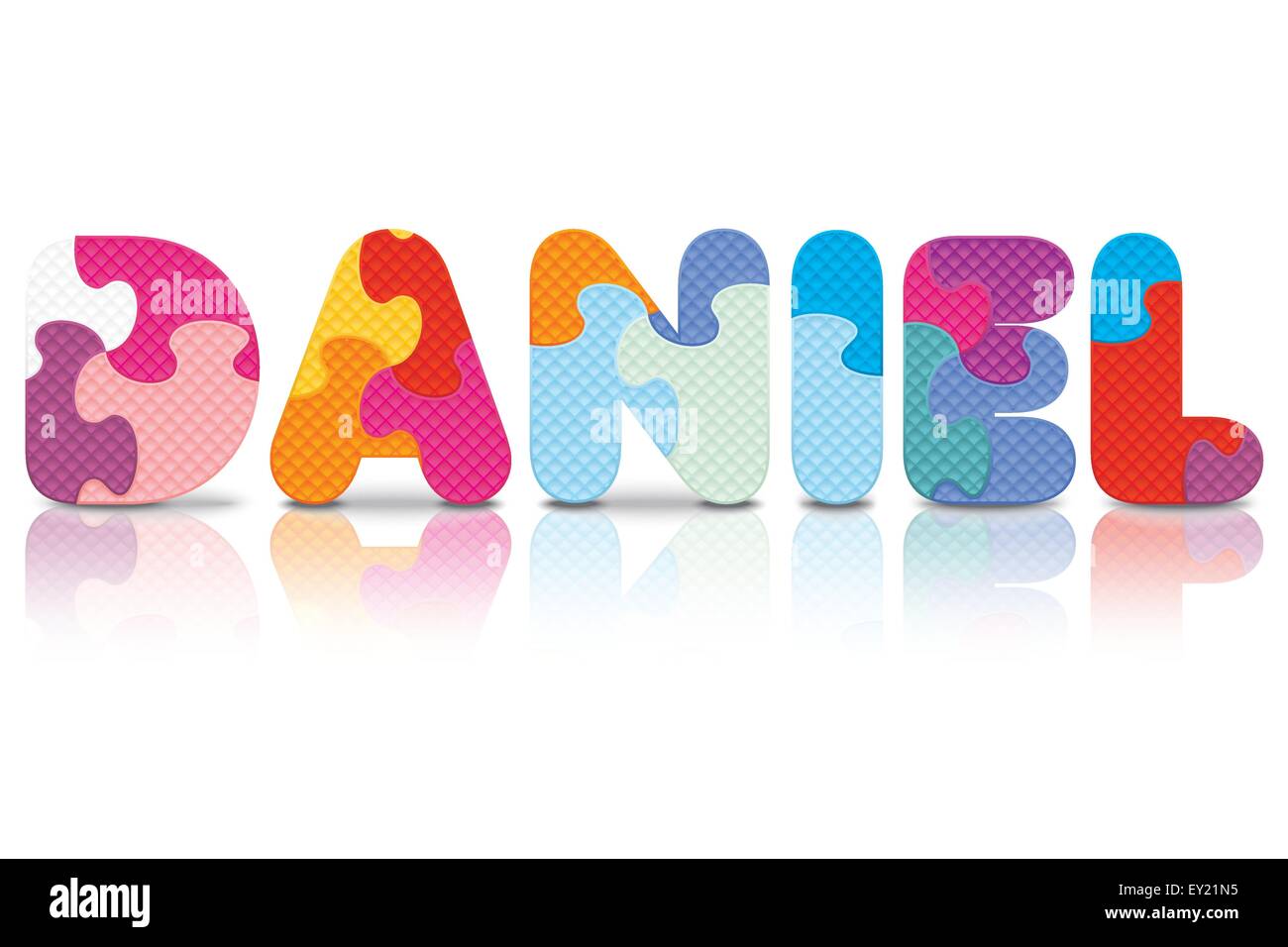 DANIEL written with alphabet puzzle - vector illustration Stock Vector ...