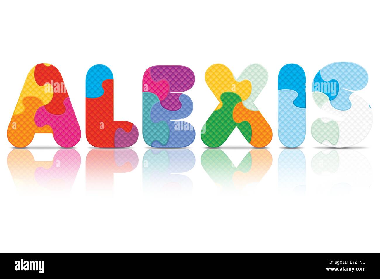 ALEXIS written with alphabet puzzle - vector illustration Stock Vector ...