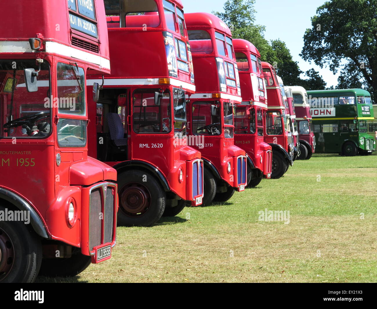 Routemaster buses at bus rally Stock Photo - Alamy