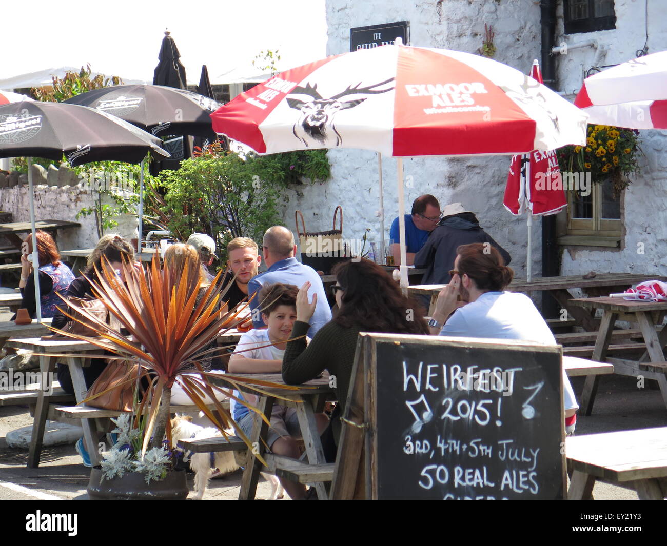 Pub, Porlock Weir, Somerset, UK Stock Photo - Alamy