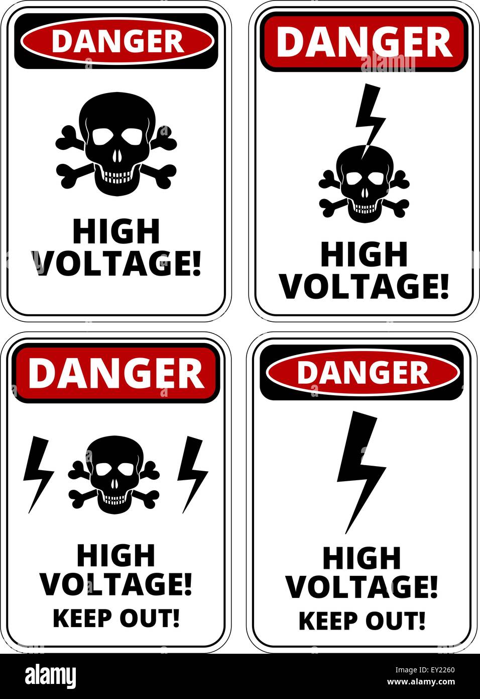 High voltage zone Stock Vector Images - Alamy