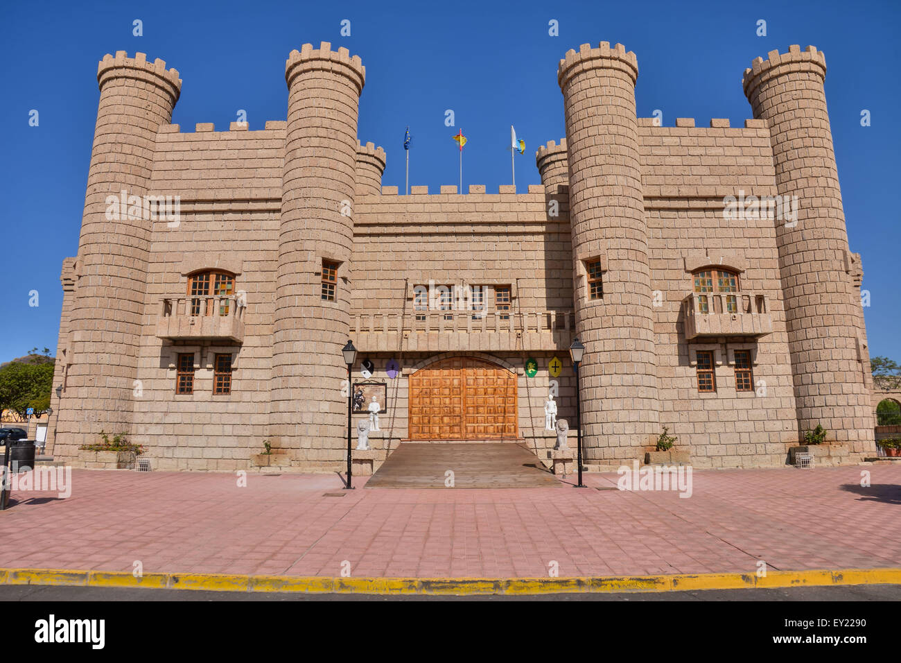 Medieval Brown Castle Stock Photo - Alamy