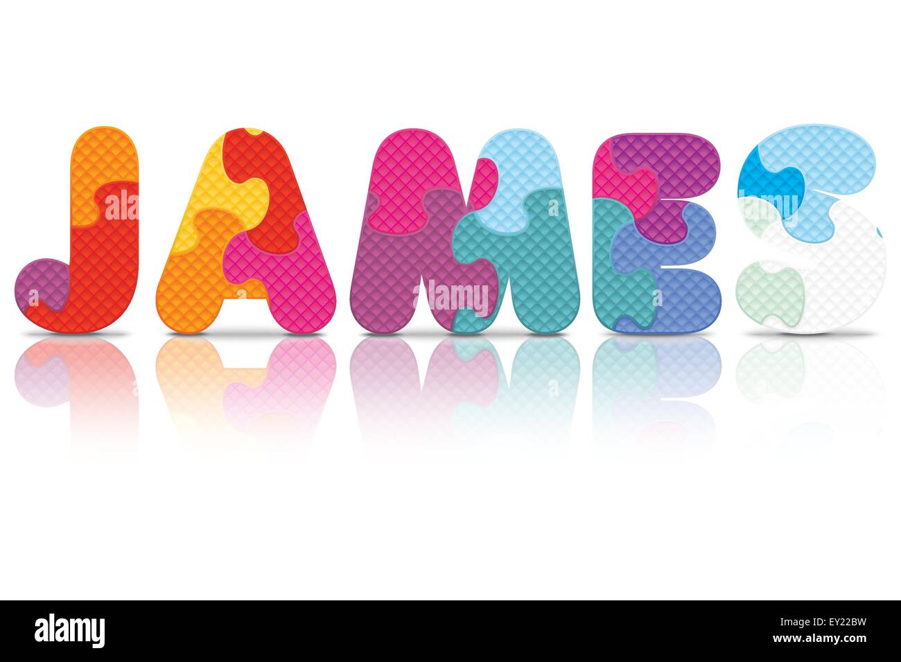 JAMES written with alphabet puzzle - vector illustration Stock Vector ...