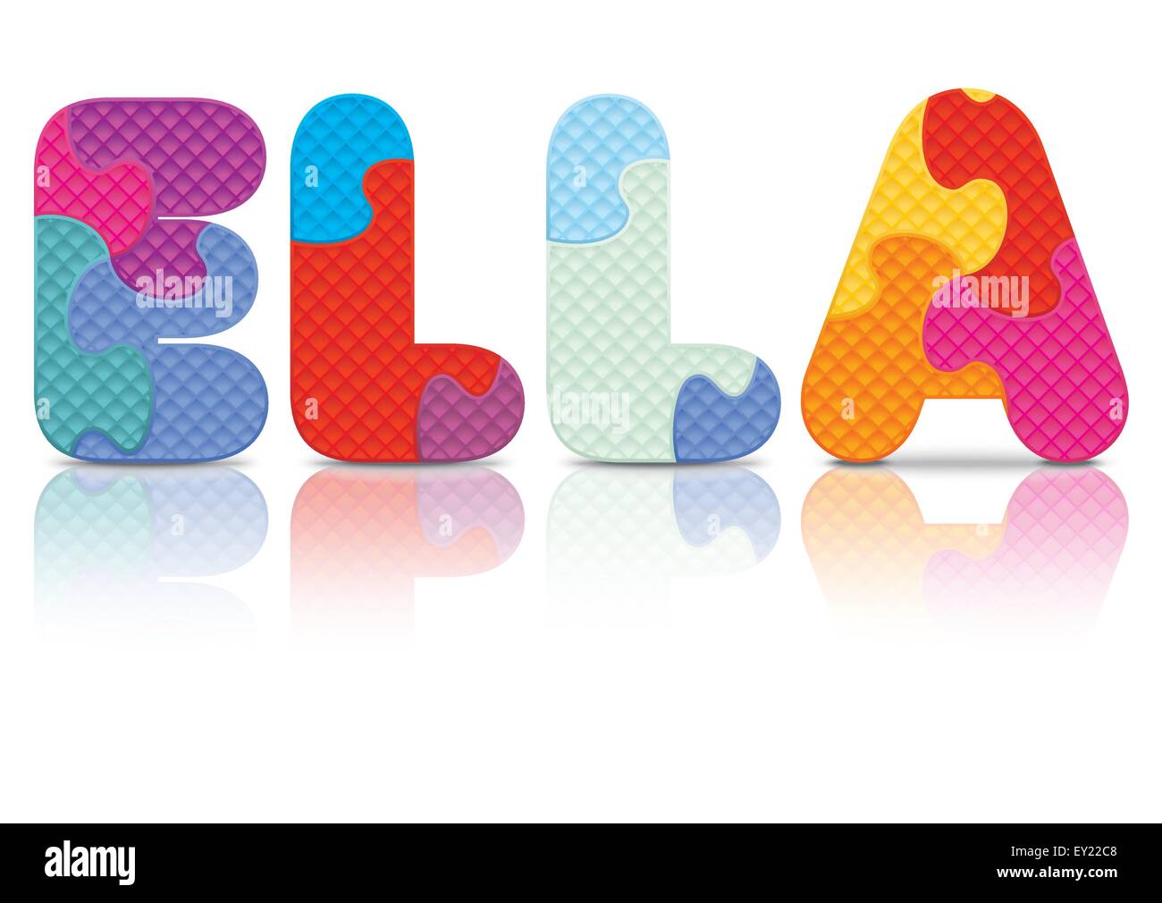 ELLA written with alphabet puzzle - vector illustration Stock Vector ...
